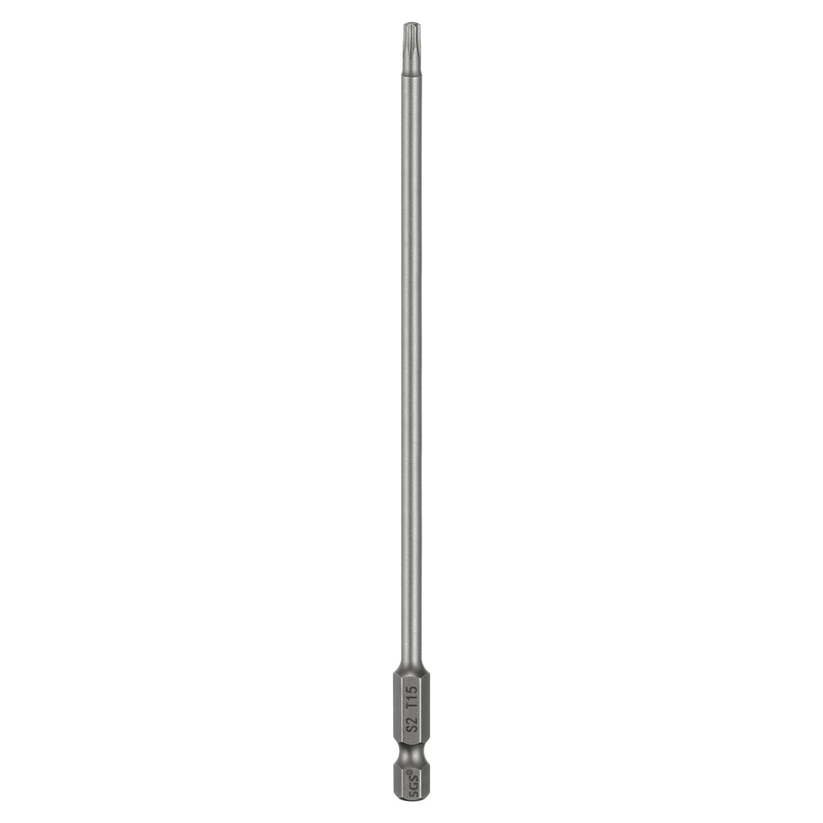 Uxcell T15 Torx Head Screwdriver Bit 1/4" Hex Shank 6" (150mm) Long ...