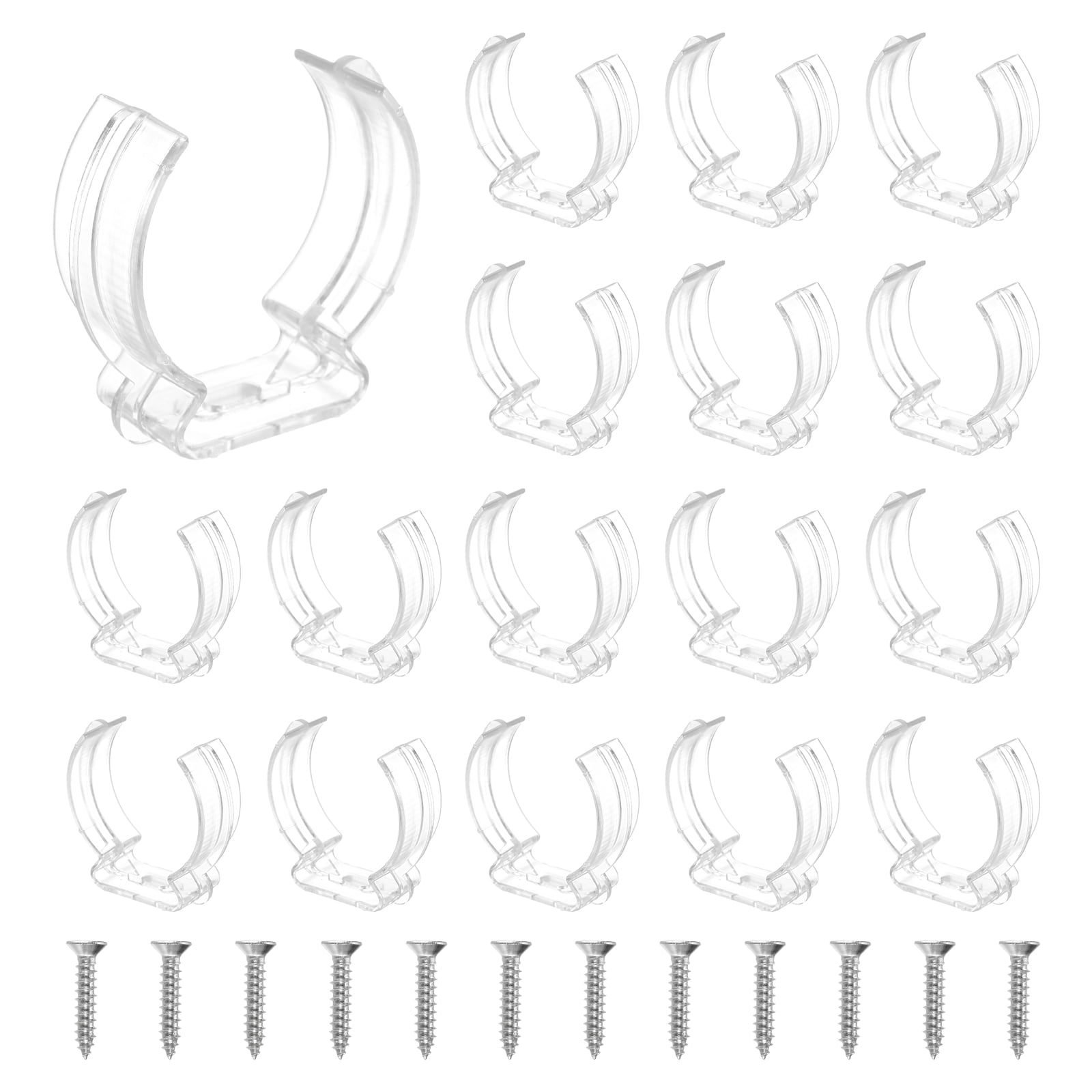 Uxcell T16 U Clips Holder Bracket Pipe Clamps for Pipes or LED Bulbs ...