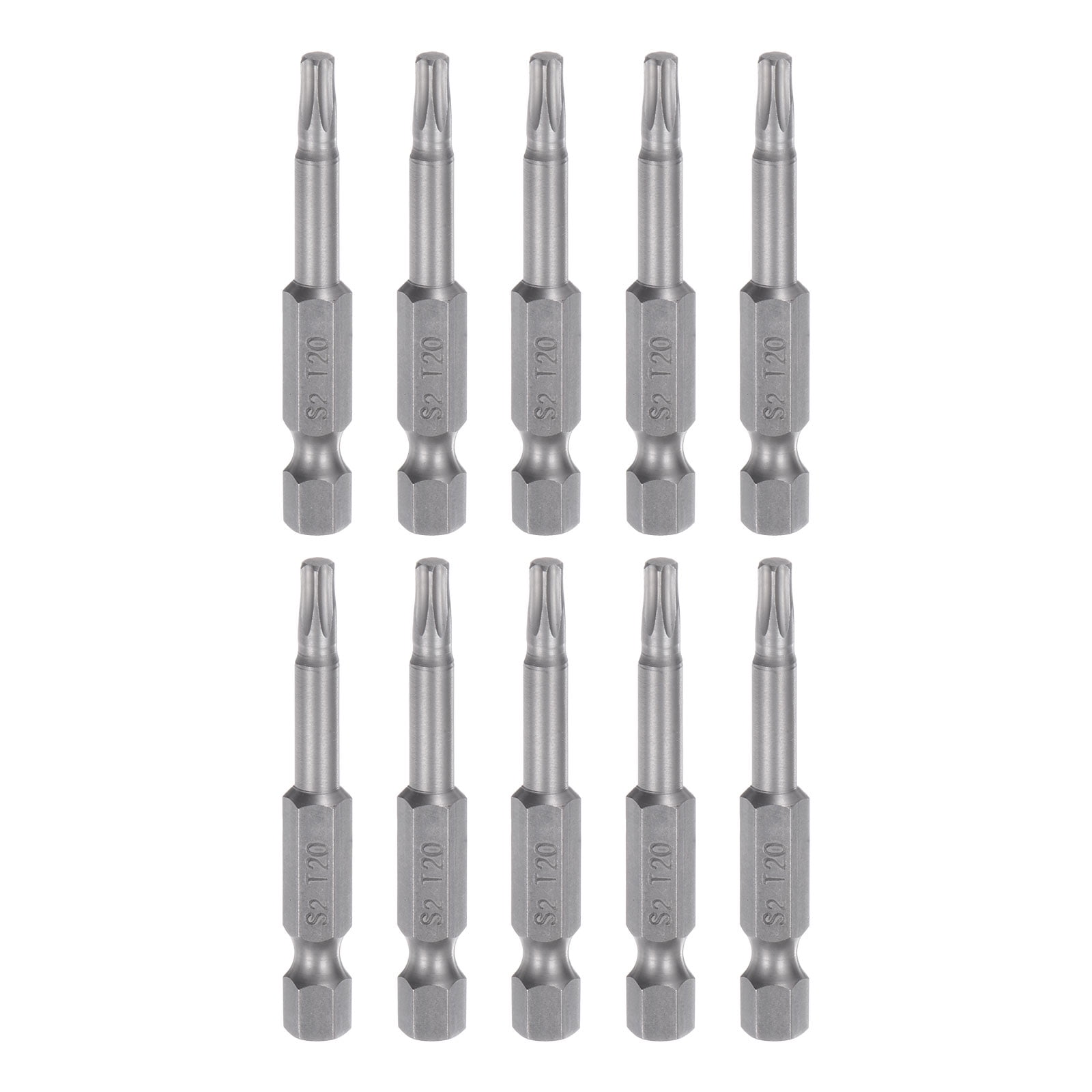Uxcell T20 Magnetic Security Star 5 Point Torx Screwdriver Bit 1/4" Hex ...