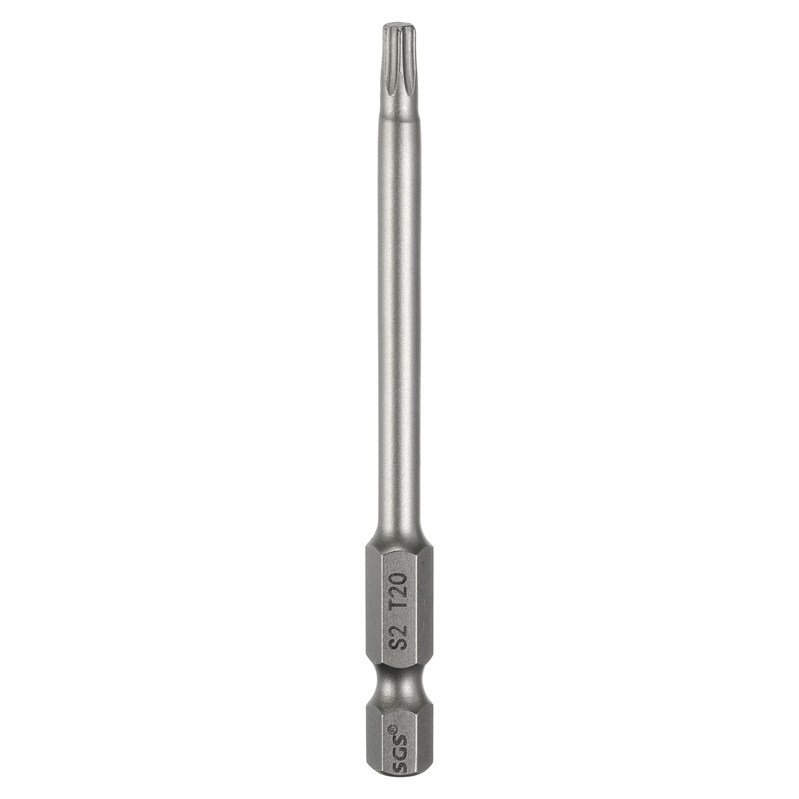 Uxcell T20 Torx Head Screwdriver Bit 1/4" Hex Shank 3.15" (80mm) Long ...