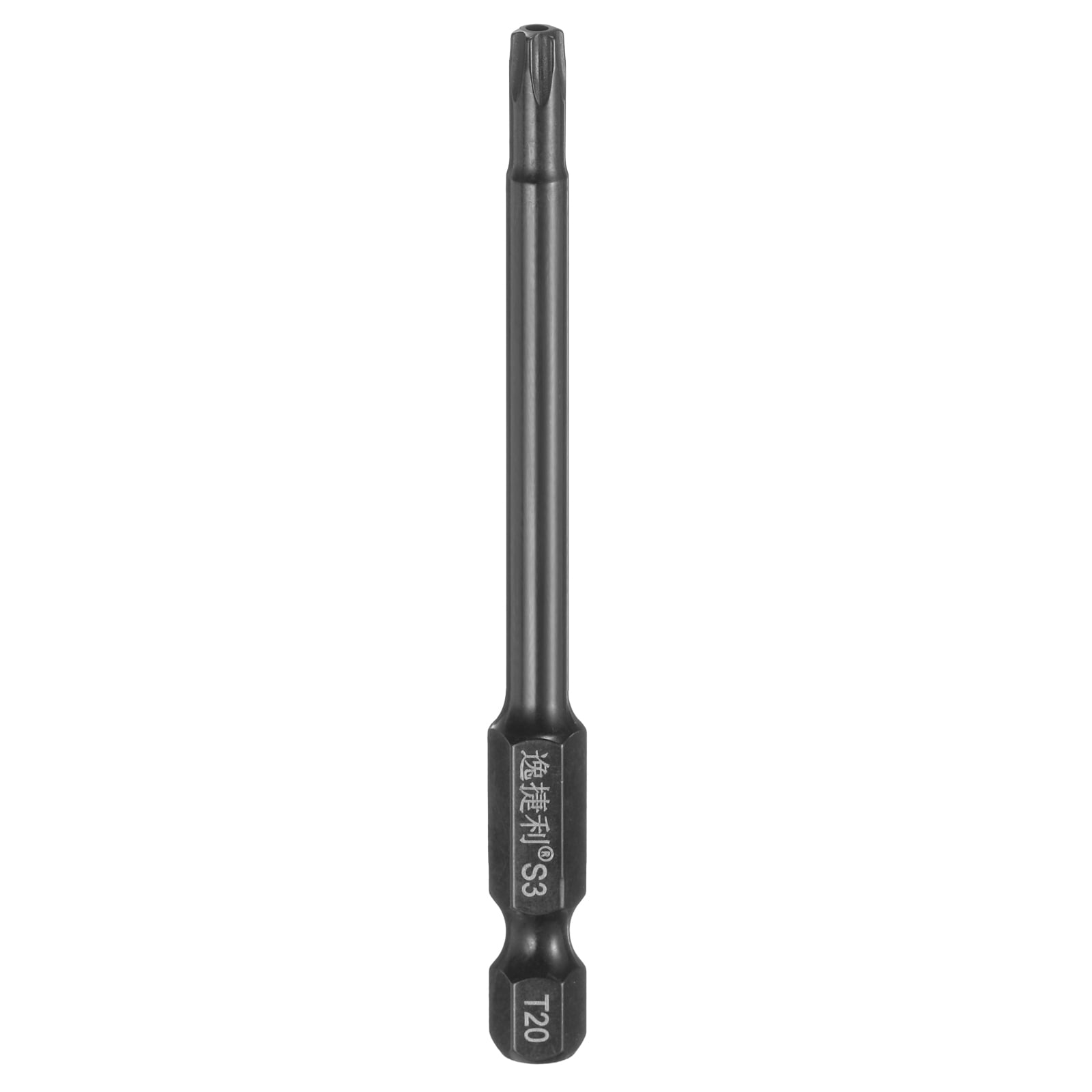 Uxcell T20 Torx Head Screwdriver Bit 1/4" Hex Shank 3" Long Magnetic ...