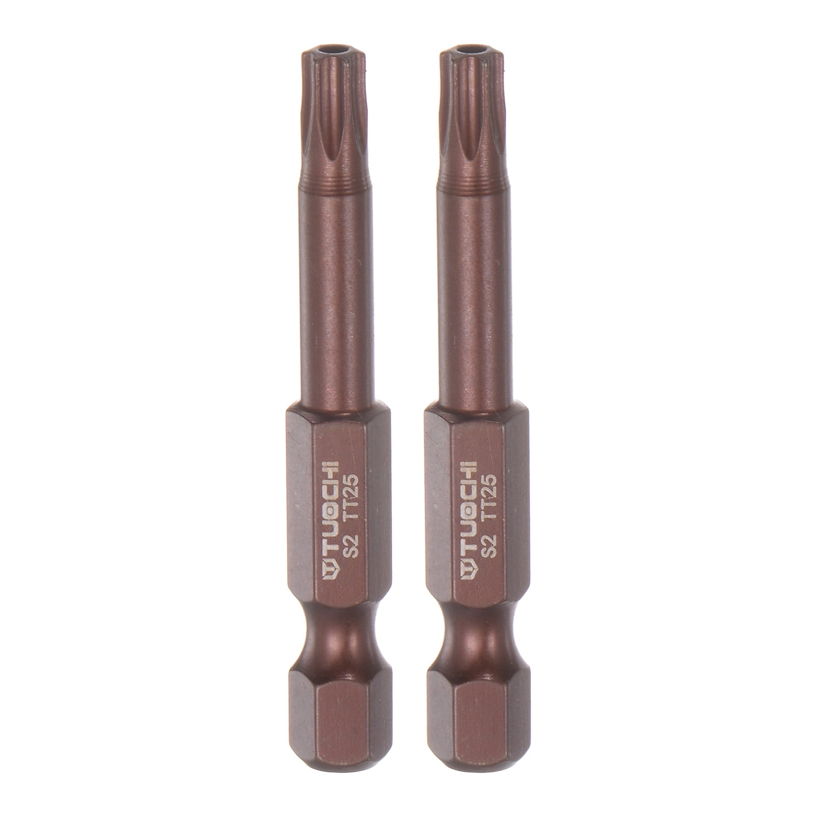 Uxcell T25 Magnetic Security Torx Screwdriver Bit 1/4" Hex Shank 2 ...