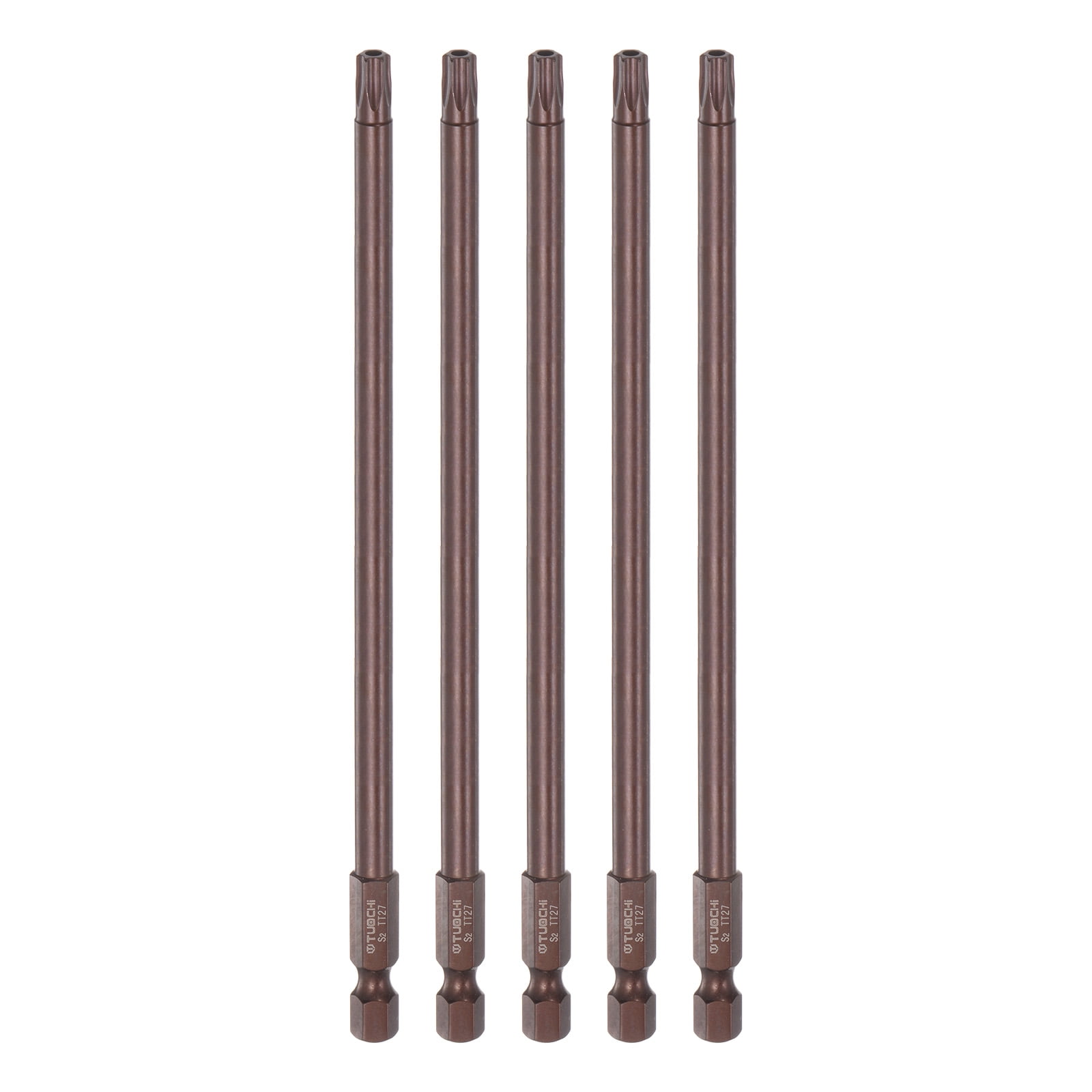 Uxcell T27 Magnetic Security Torx Screwdriver Bit 1/4" Hex Shank 6" Length, Red 5 Pack - Walmart.com