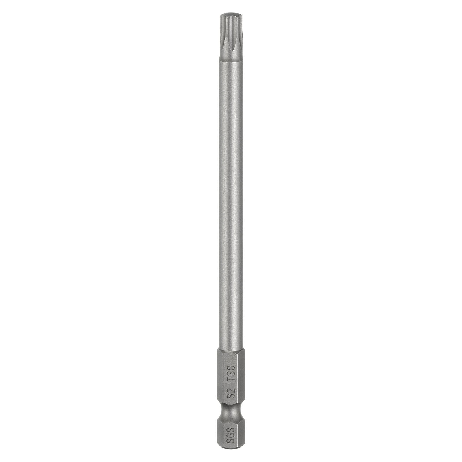 Uxcell T30 Torx Head Screwdriver Bit 1/4" Hex Shank 4.3" (110mm) Long ...