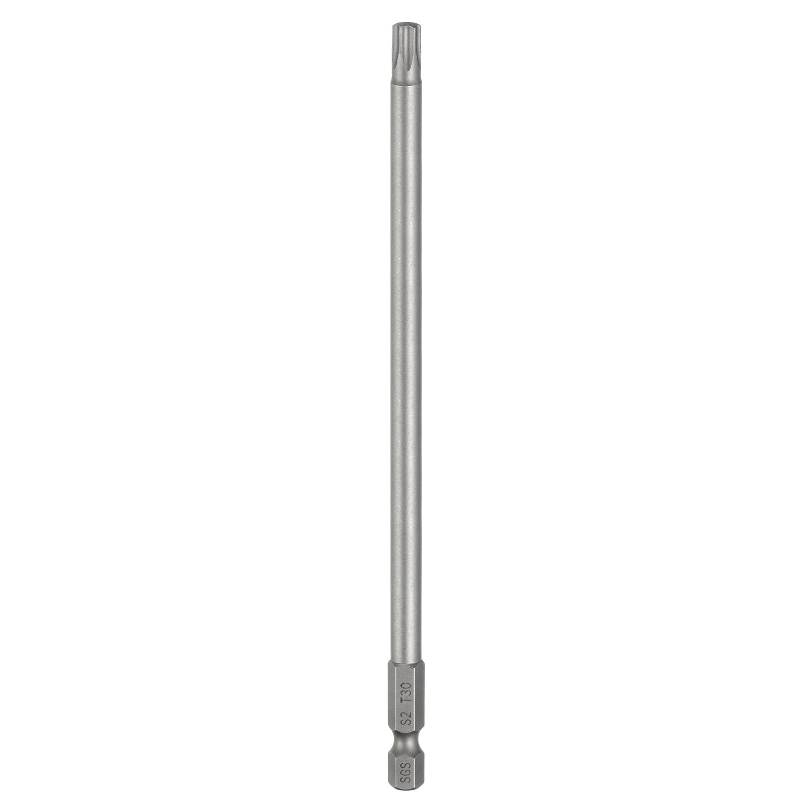 Uxcell T30 Torx Head Screwdriver Bit 1/4" Hex Shank 6" (150mm) Long ...