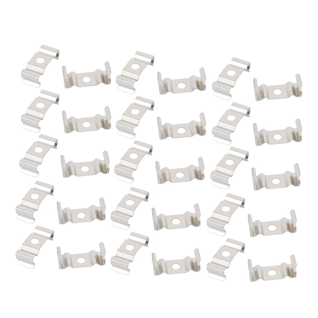 Uxcell T4 Fluorescent Tube Lamp Lampholder Bracket Clip Silver Tone 20 ...