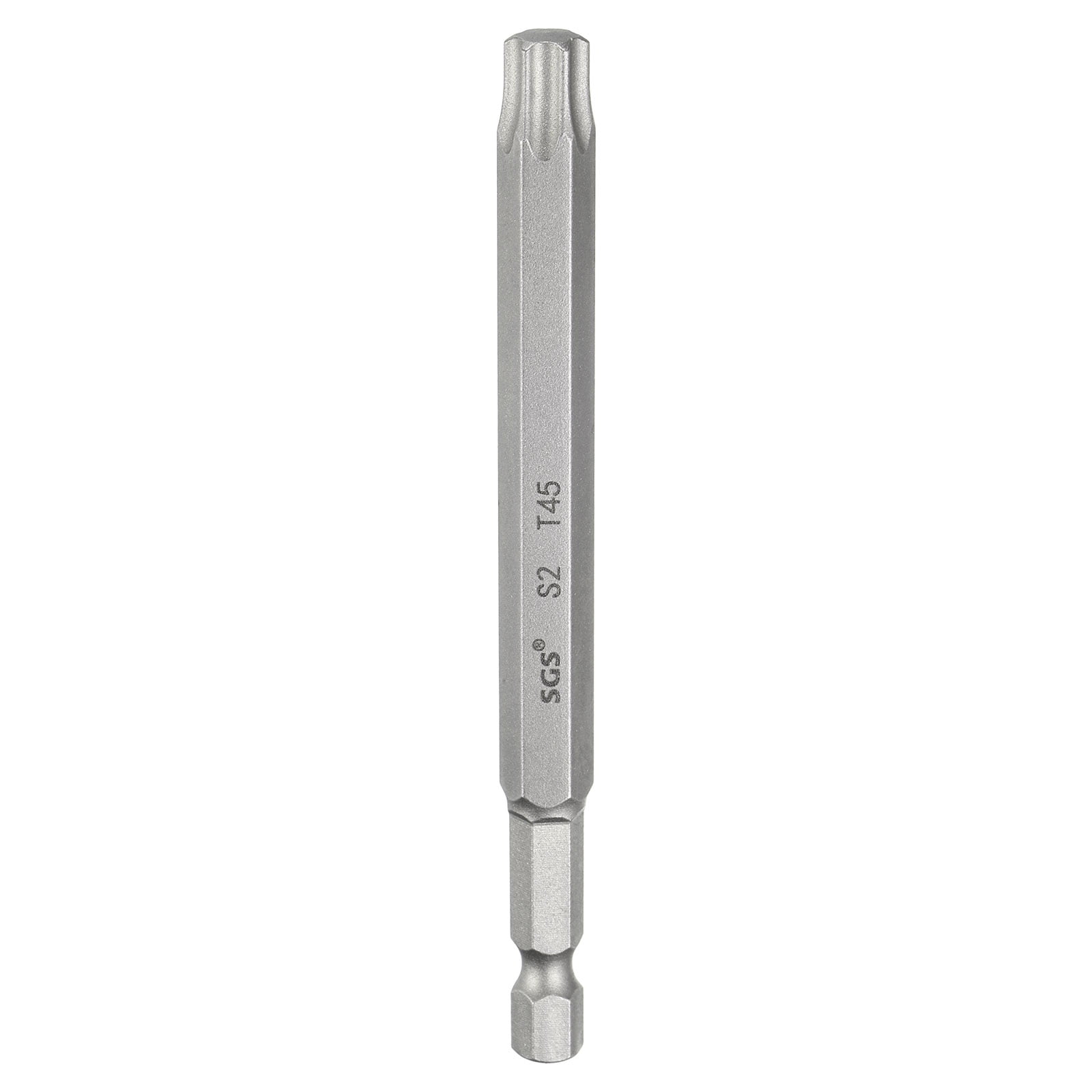 Uxcell T45 Torx Head Screwdriver Bit 1/4" Hex Shank 4" (100mm) Long ...