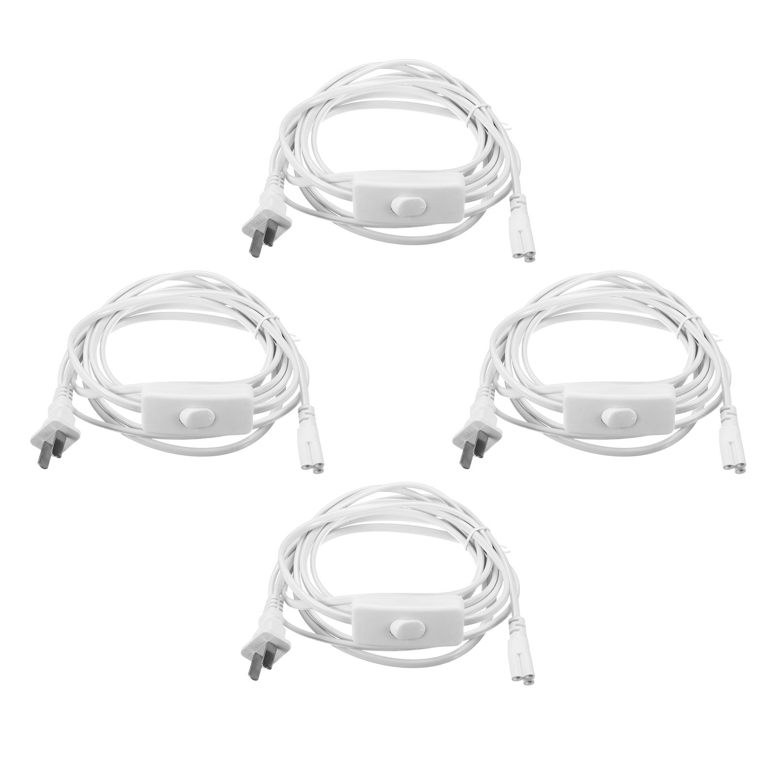 Uxcell T5 T8 LED Tube Light Power Cord, 4pcs 9.8FT Extension Cable Wire ...