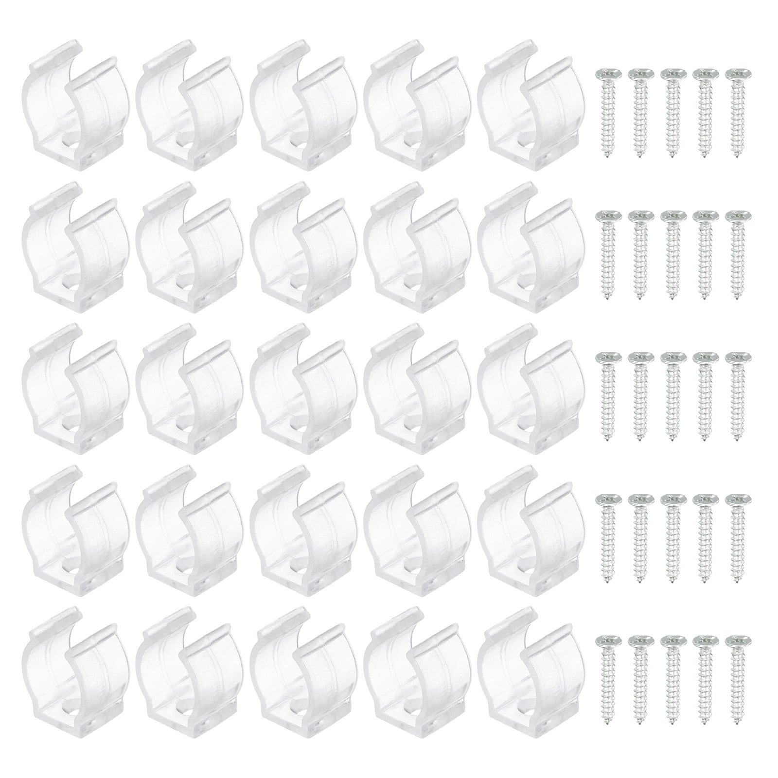 Uxcell T5 U Clips Holder LED Light Bulb Mounting Bracket Plastic ...