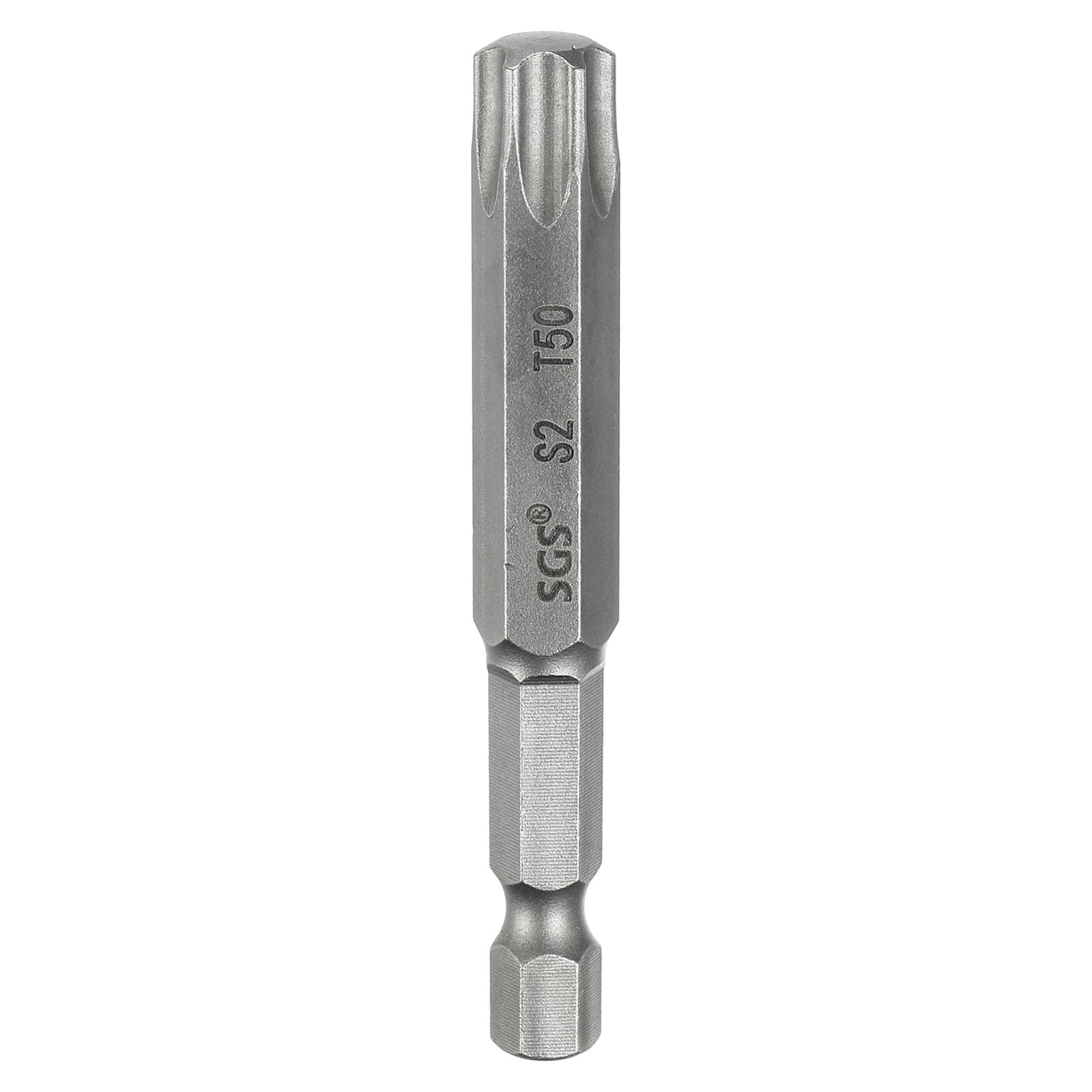 Uxcell T50 Torx Head Screwdriver Bit 1/4" Hex Shank 2.6" (65mm) Long ...