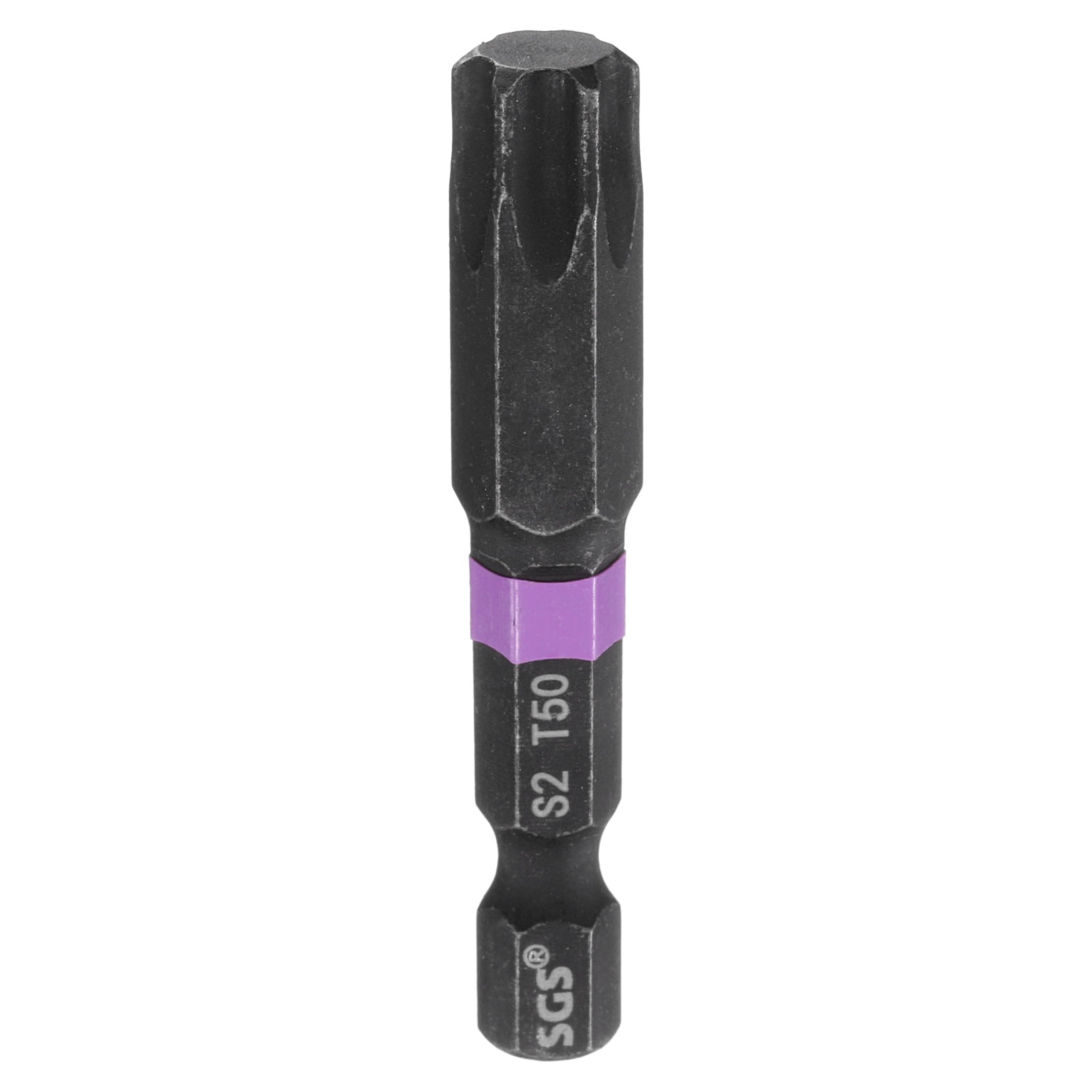 Uxcell T50 Torx Impact Screwdriver Bit 1/4" Hex Shank 2" Long Magnetic ...