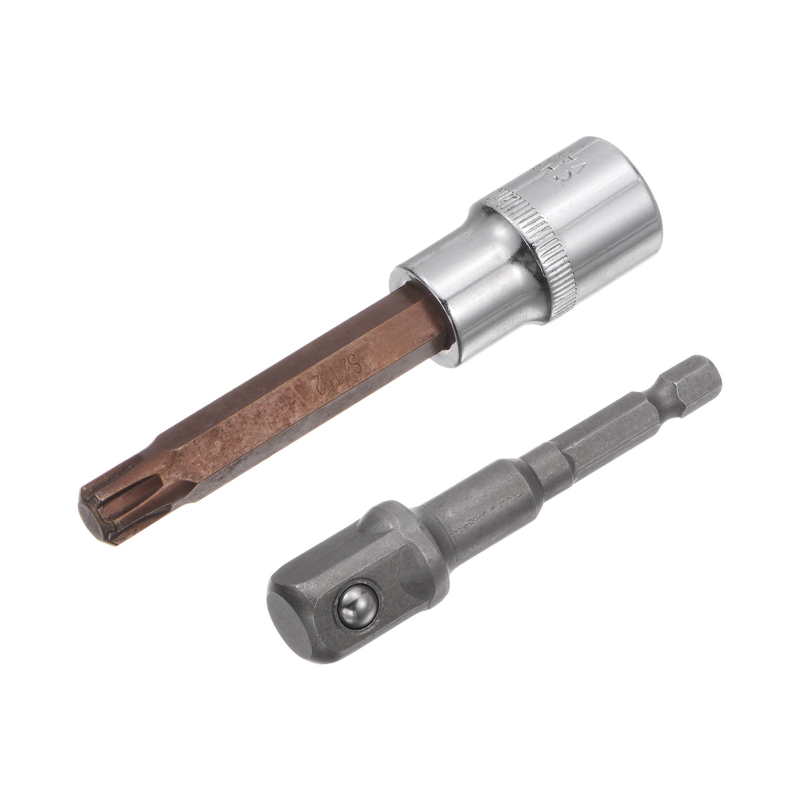 Uxcell T52 Torx Bit Socket, 1/2" Square Drive 4" Length with Hex Shank ...