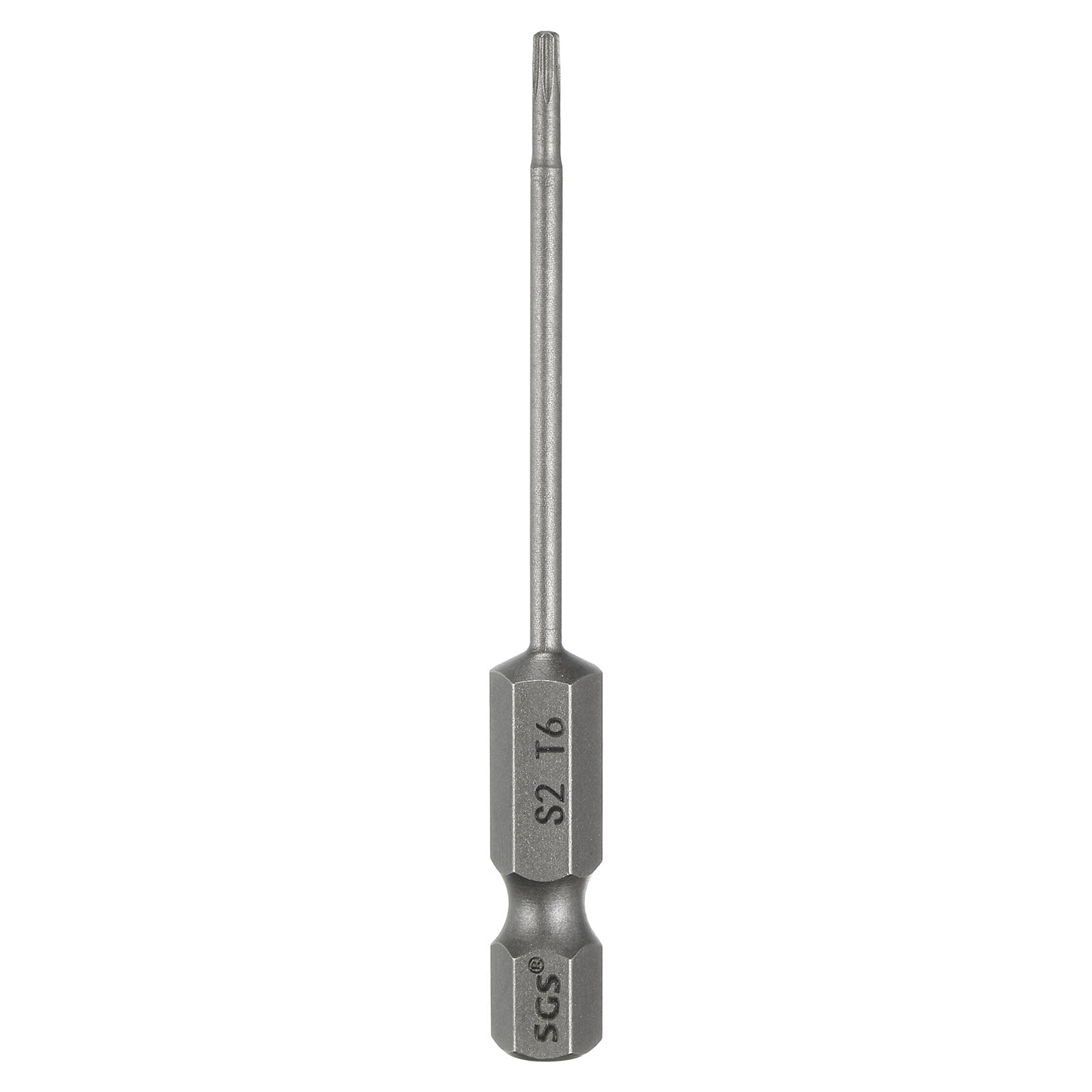 Uxcell T6 Torx Head Screwdriver Bit 1/4" Hex Shank 2.6" (65mm) Long ...