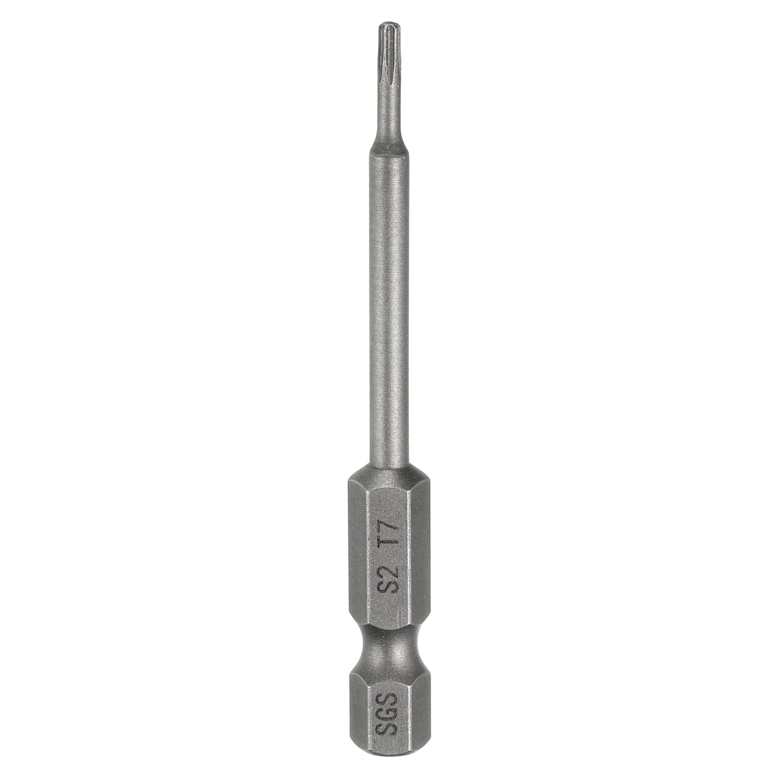 Uxcell T7 Torx Head Screwdriver Bit 1/4" Hex Shank 2.6" (65mm) Long ...