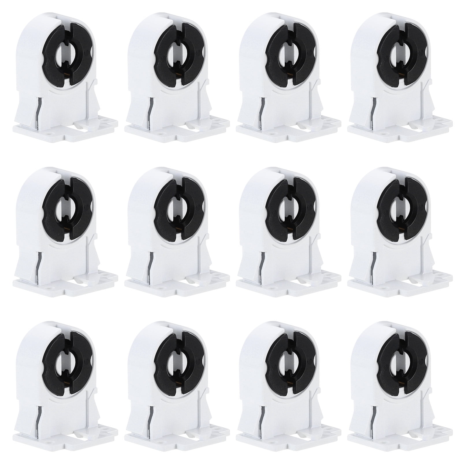 Uxcell T8 Fluorescent Light Holder, 12 Pack G13 Lamp Base LED ...