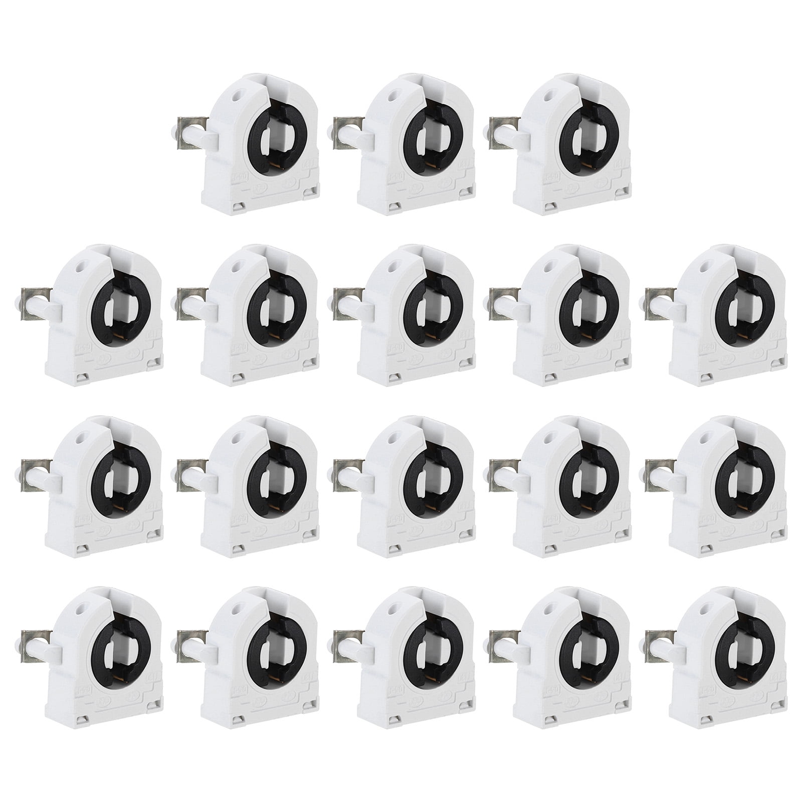 Uxcell T8 Fluorescent Light Holder, 18 Pack G13 Lamp Base LED ...