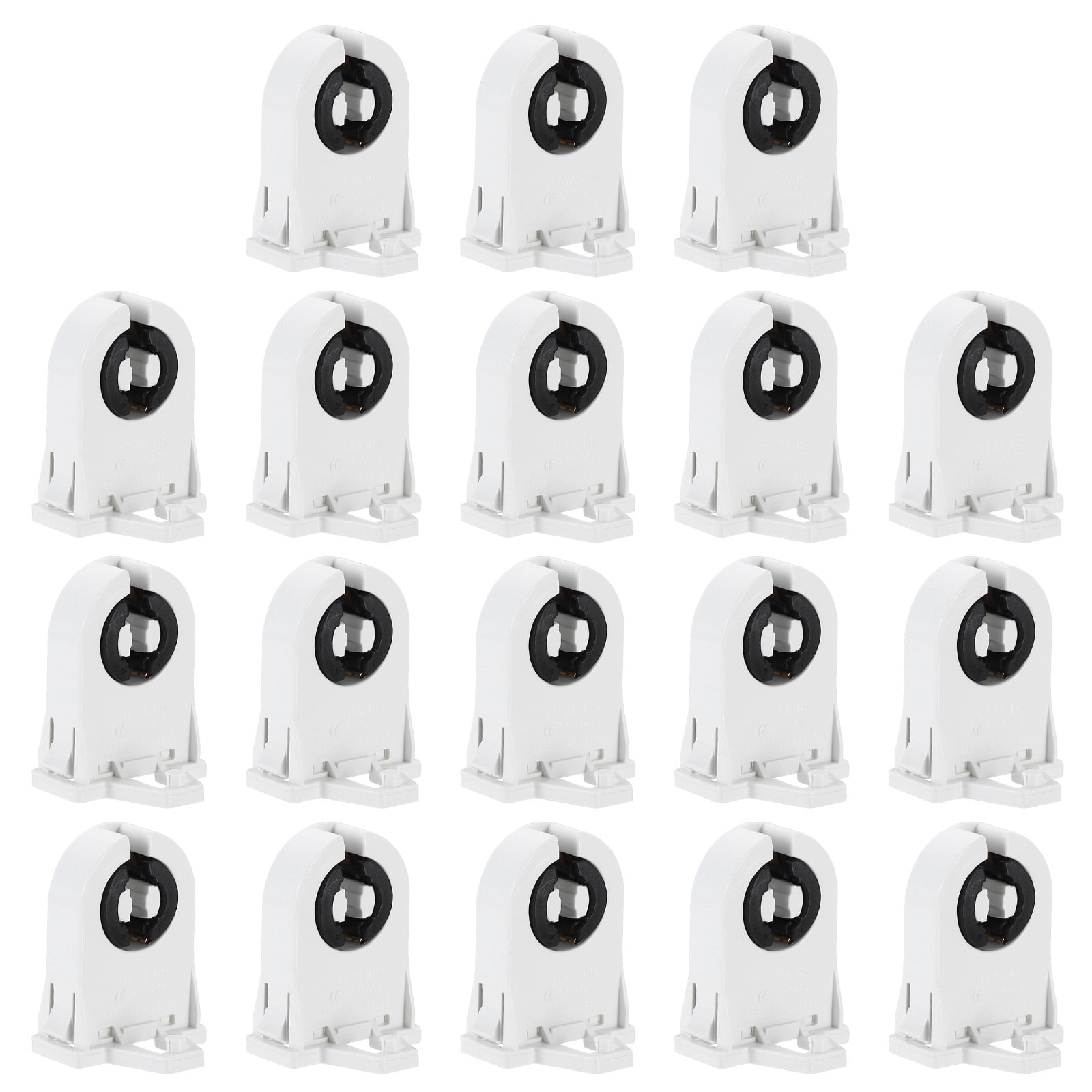 Uxcell T8 Fluorescent Light Holder, 18 Pack G13 Lamp Base LED ...