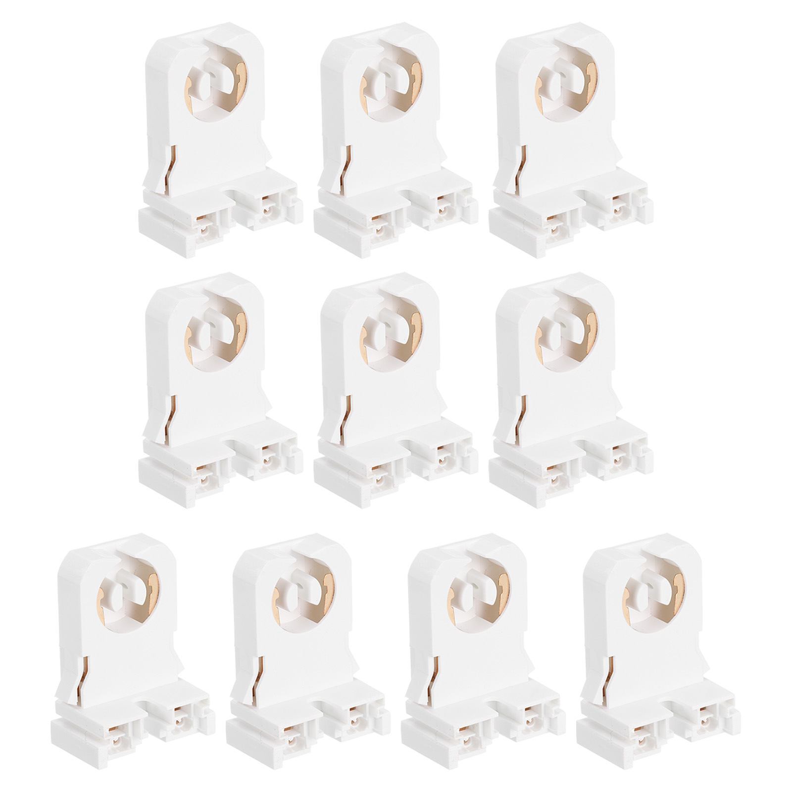 Uxcell T8 Lamp Holder,10 Pcs Light Socket Base Holder Non-Shunted ...