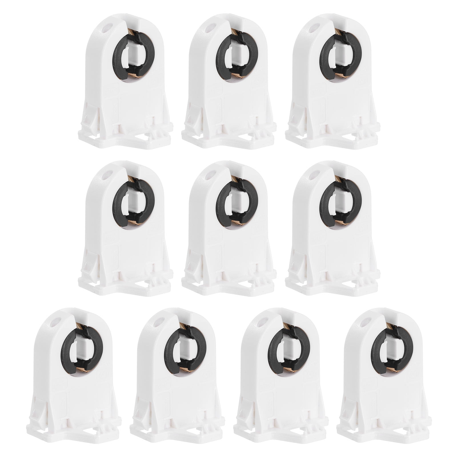 Uxcell T8 Lamp Holder,10 Pcs Light Socket Base Non-Shunted Tombstone ...
