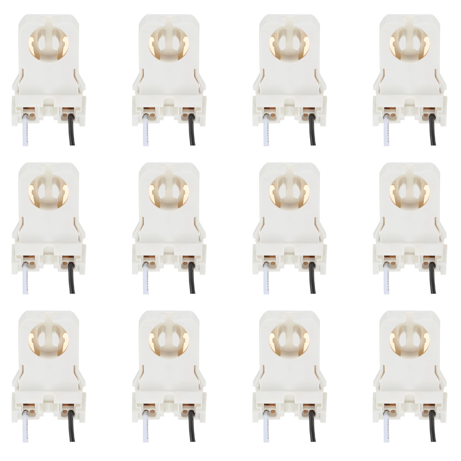 Uxcell T8 Lamp Holder, 12pcs Non-shunted Tombstone Light Socket G13 ...