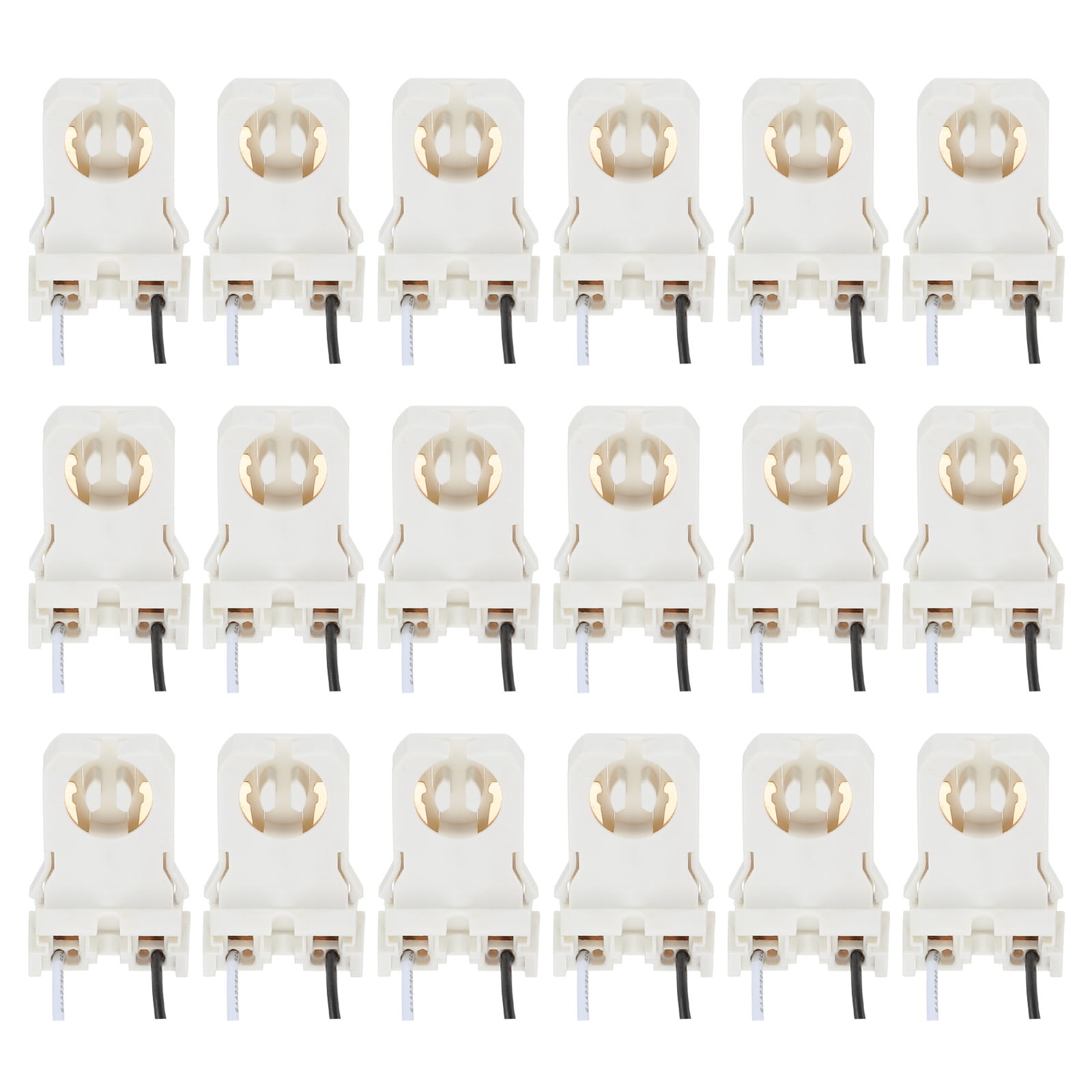 Uxcell T8 Lamp Holder, 18Pcs Non-shunted Tombstone Light Socket G13 ...