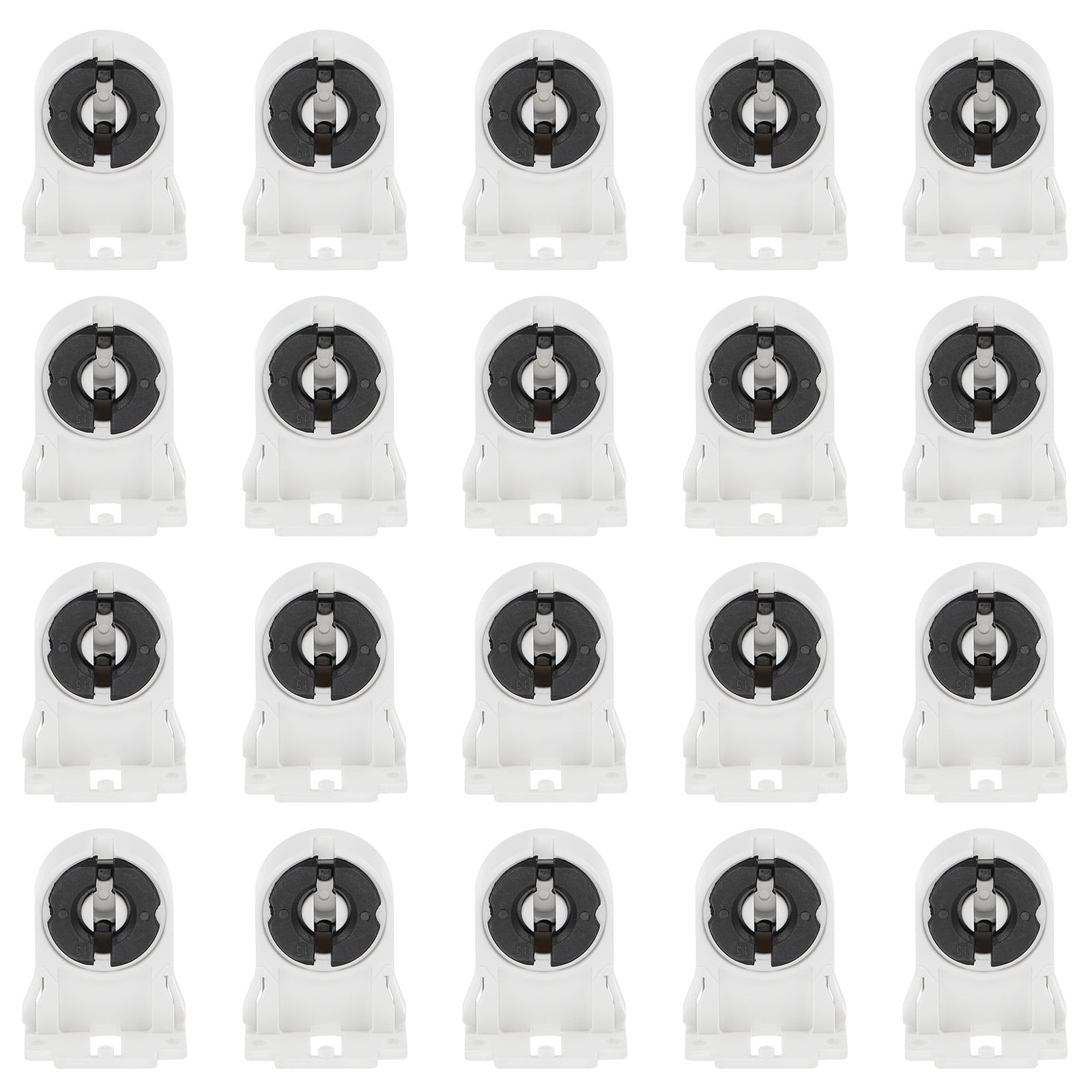 Uxcell T8 Lamp Holder, 20Pcs Non-shunted Tombstone Light Socket G13 ...