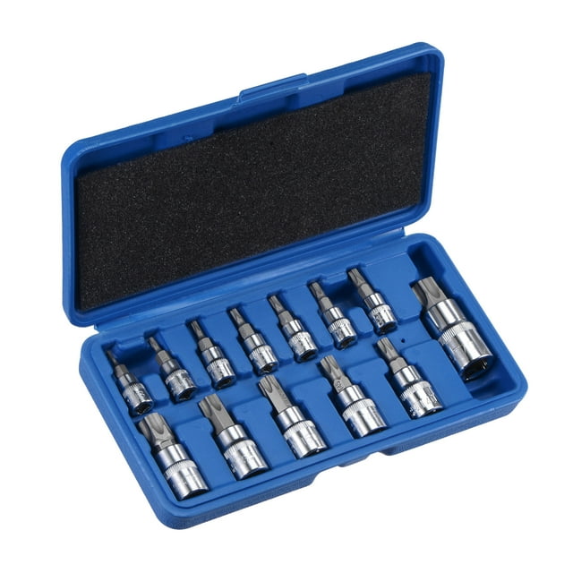 Uxcell T8 - T70 Torx Bit Socket Set, CR-V Bits & Sockets (For Hand Use ...