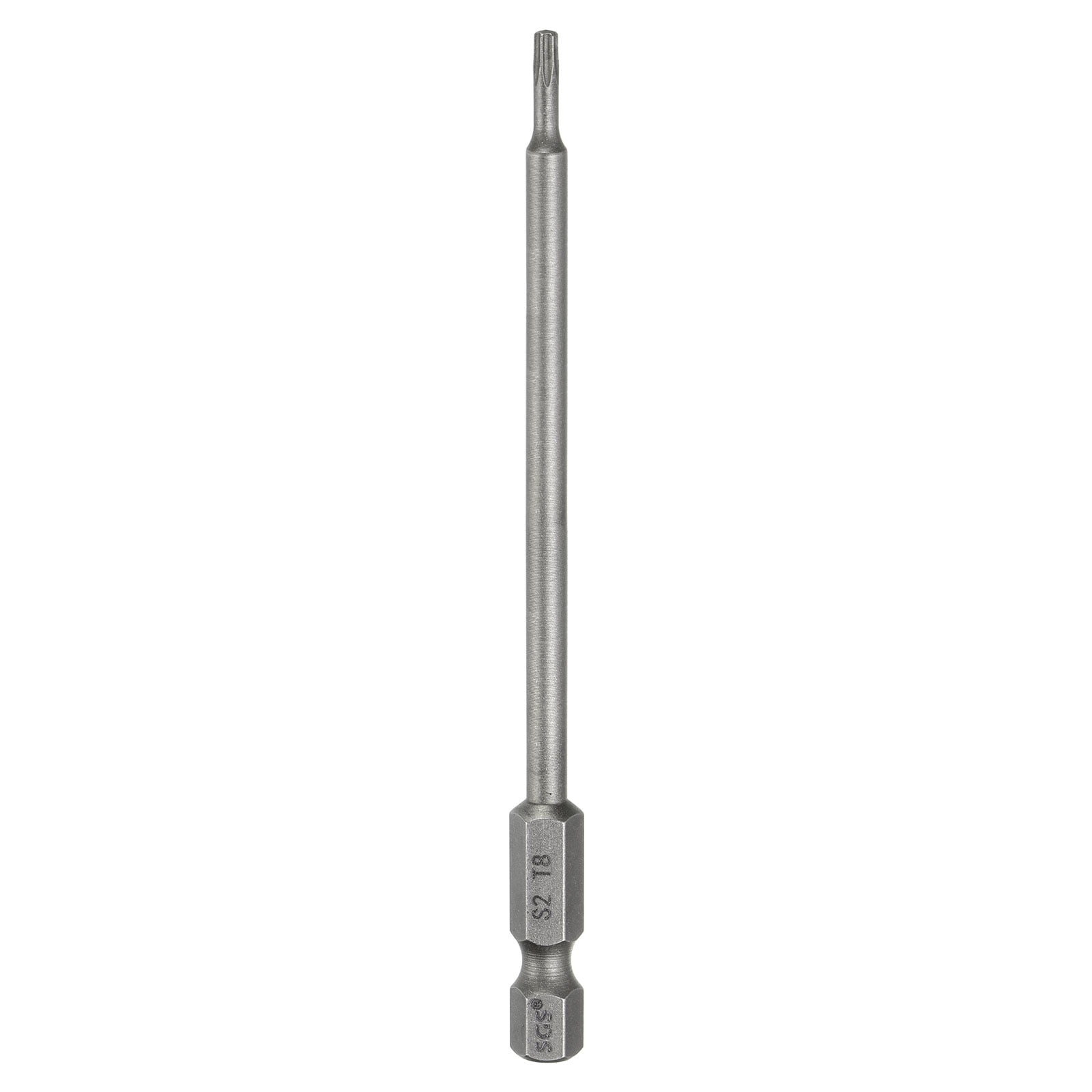 Uxcell T8 Torx Head Screwdriver Bit 1/4" Hex Shank 4" (100mm) Long ...