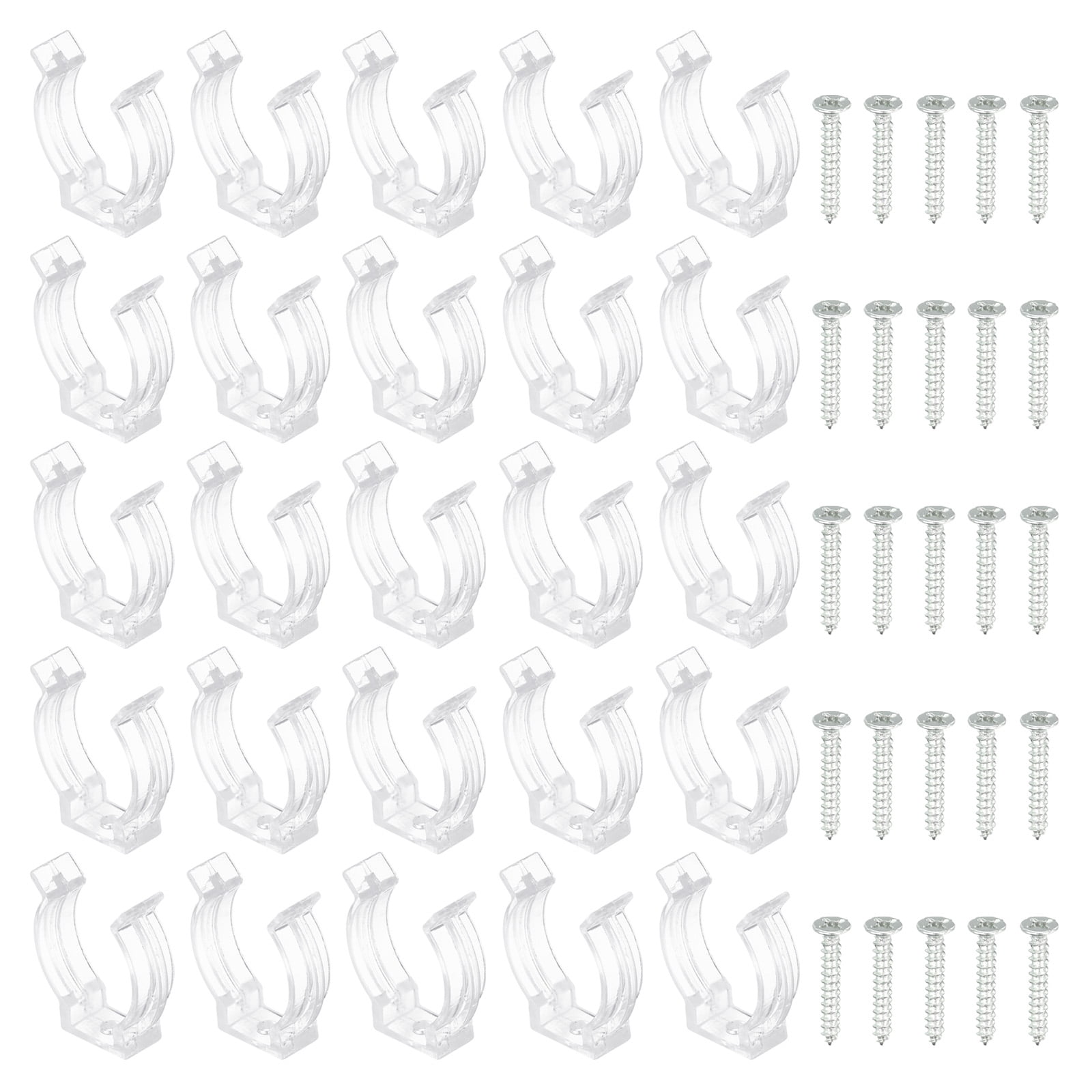 Uxcell T8 U Clips Holder LED Light Bulb Mounting Bracket Fluorescent ...