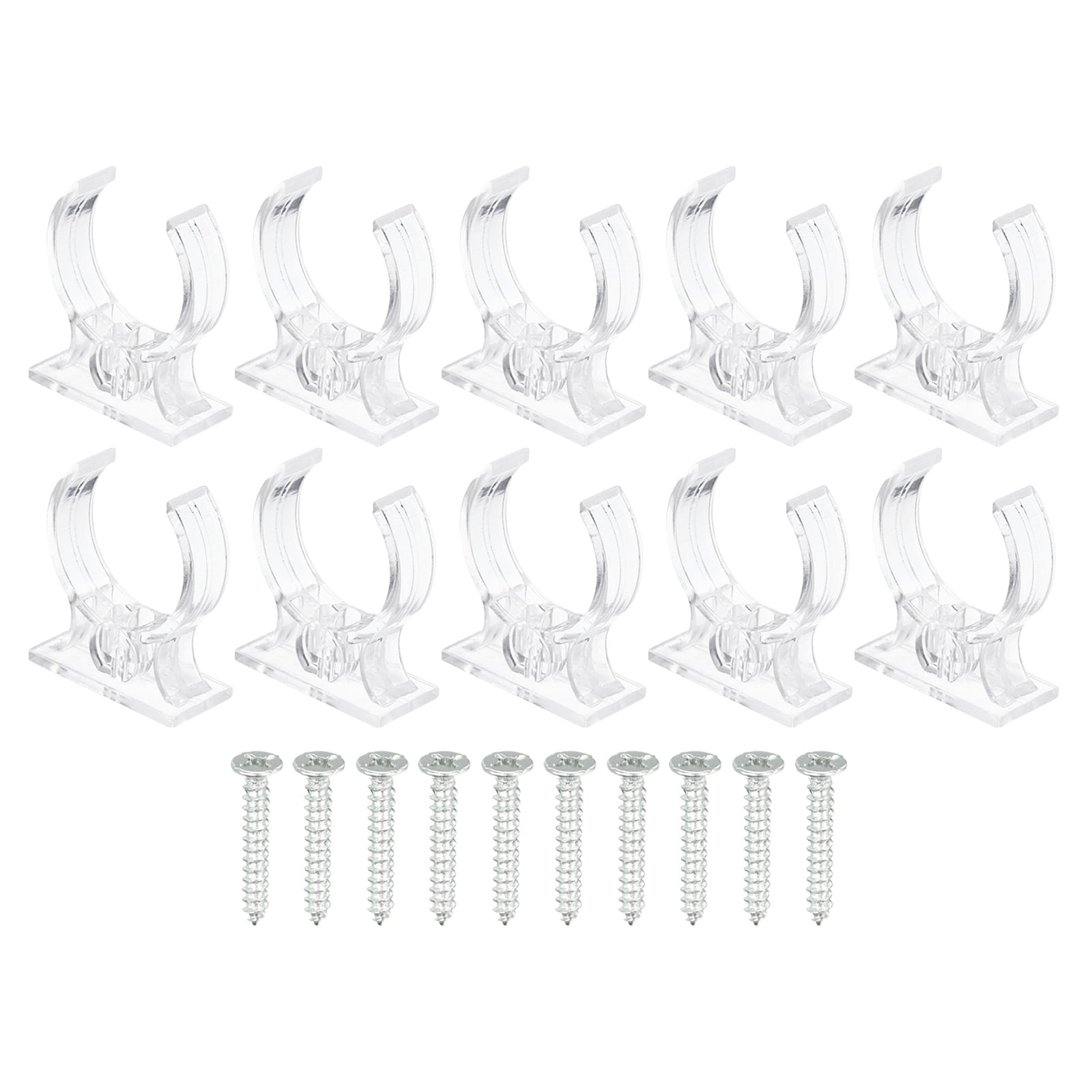 Uxcell T8 U Clips Holder LED Light Bulb Mounting Bracket Plastic ...
