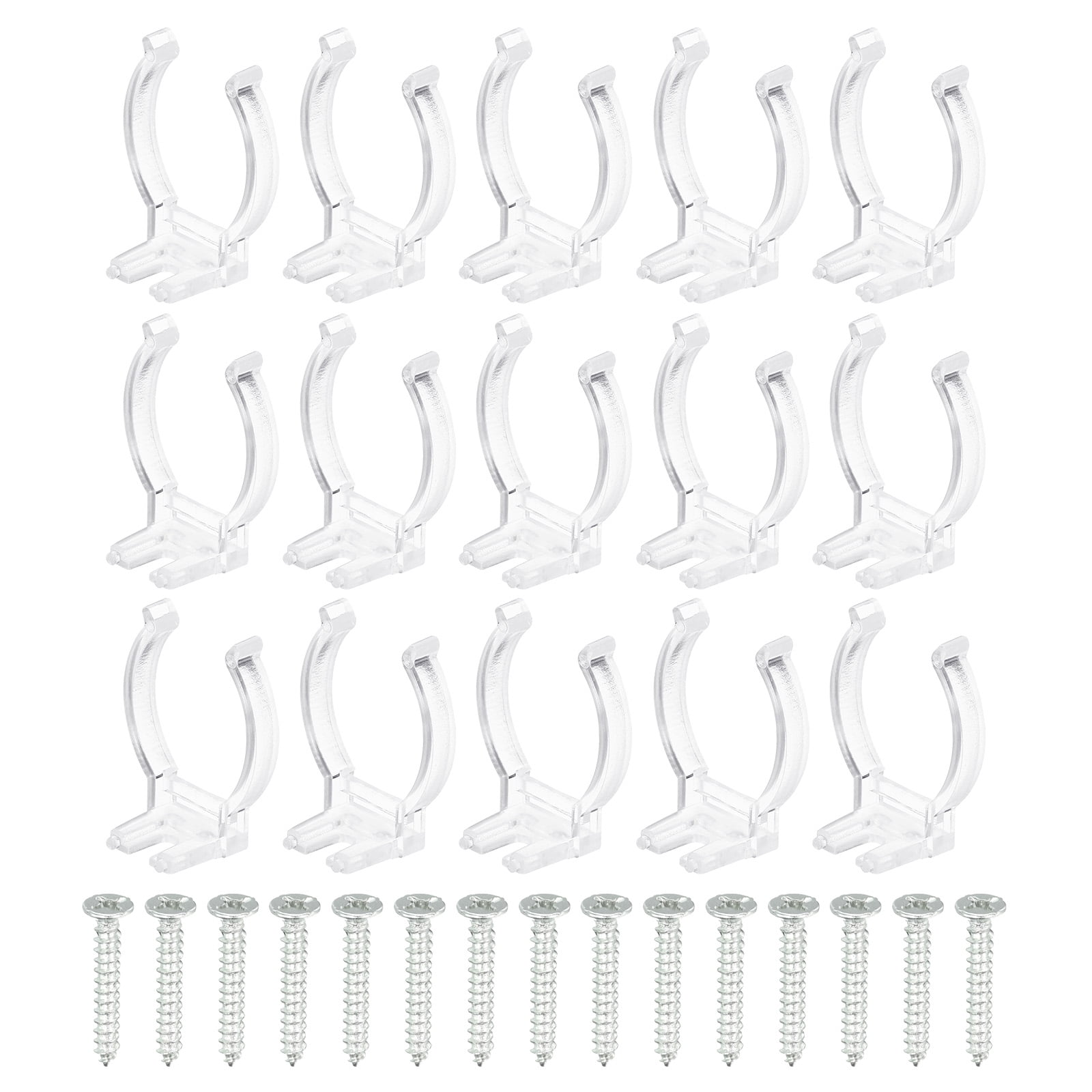 Uxcell T8 U Clips Holder LED Light Bulb Mounting Bracket Plastic ...