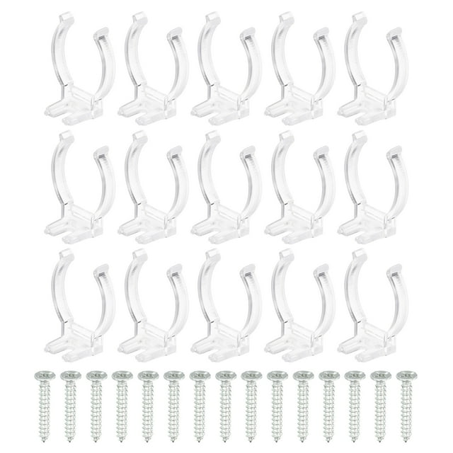Uxcell T8 U Clips Holder LED Light Bulb Mounting Bracket Plastic ...