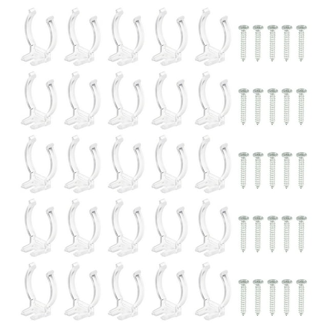 Uxcell T8 U Clips Holder LED Light Bulb Mounting Bracket Plastic ...