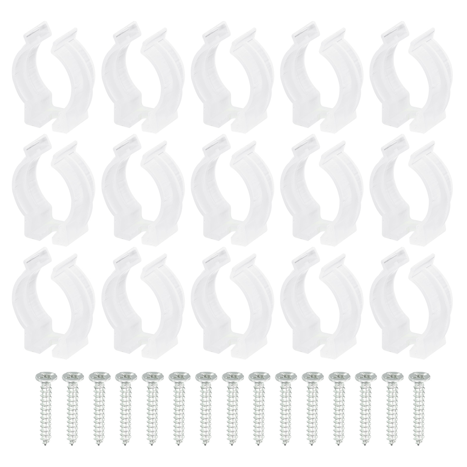 Uxcell T8 U Clips Holder LED Light Bulb Mounting Bracket Plastic ...