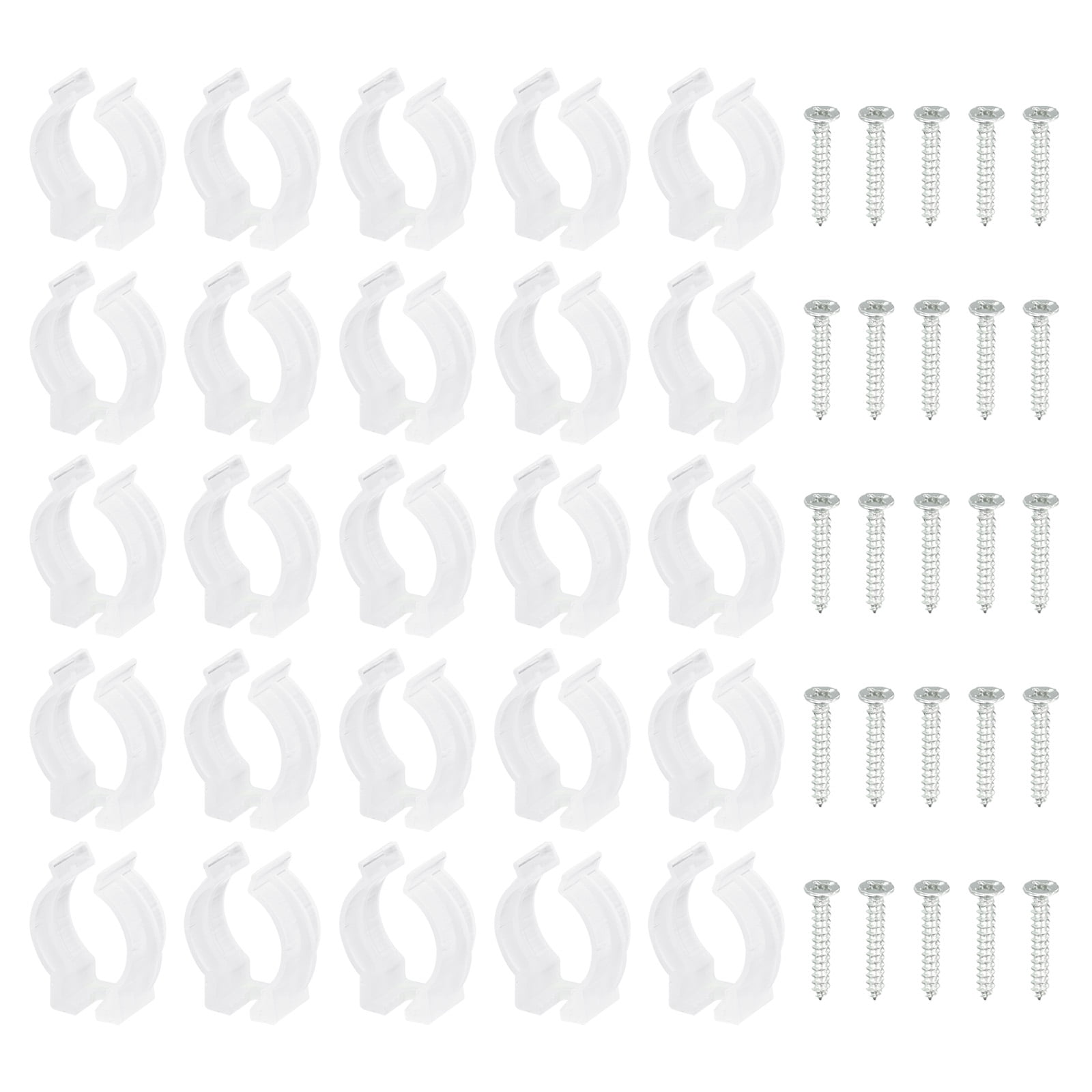 Uxcell T8 U Clips Holder LED Light Bulb Mounting Bracket Plastic ...