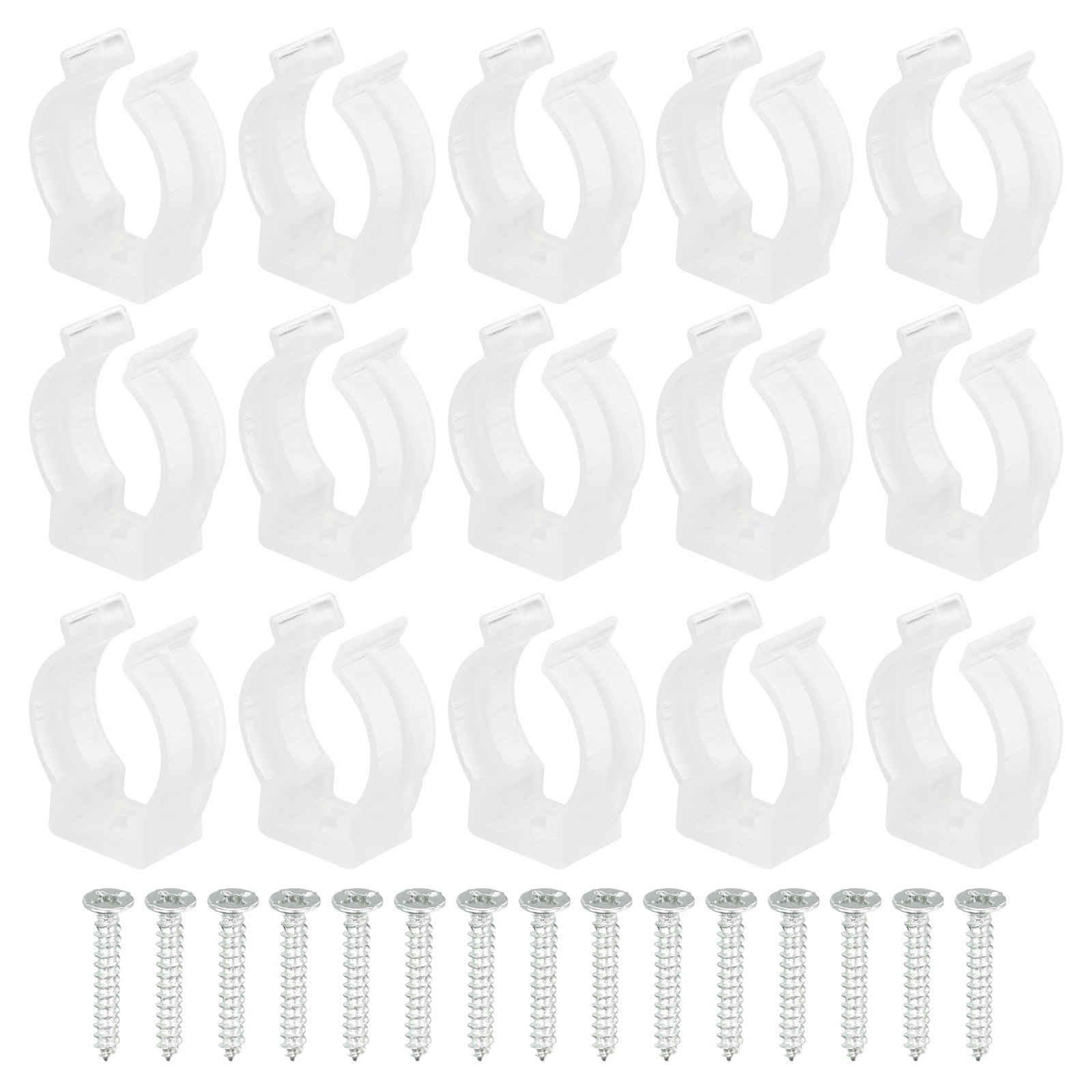 Uxcell T8 U Clips Holder LED Light Bulb Mounting Bracket Plastic ...