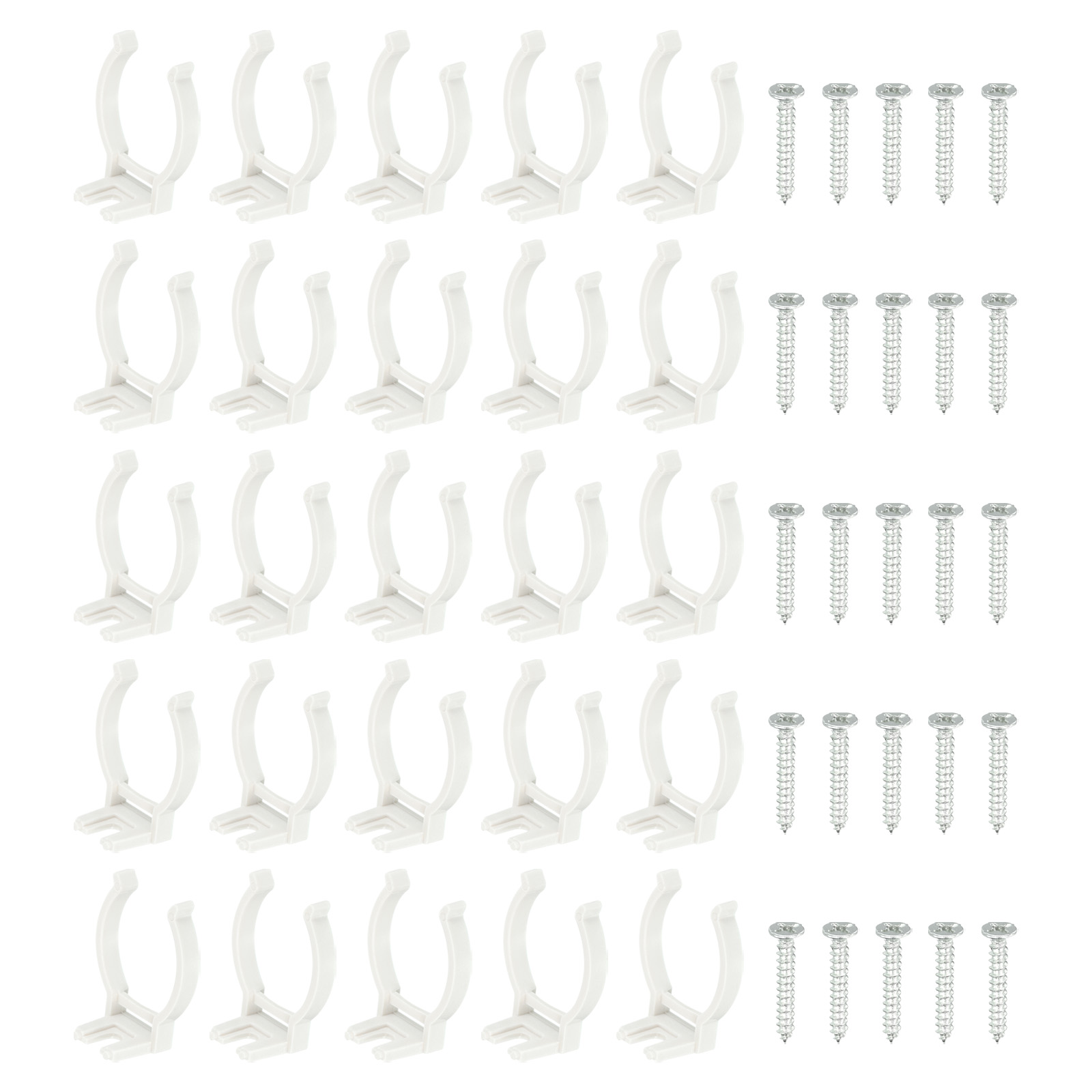 Uxcell T8 U Clips Holder LED Light Bulb Mounting Bracket Plastic ...