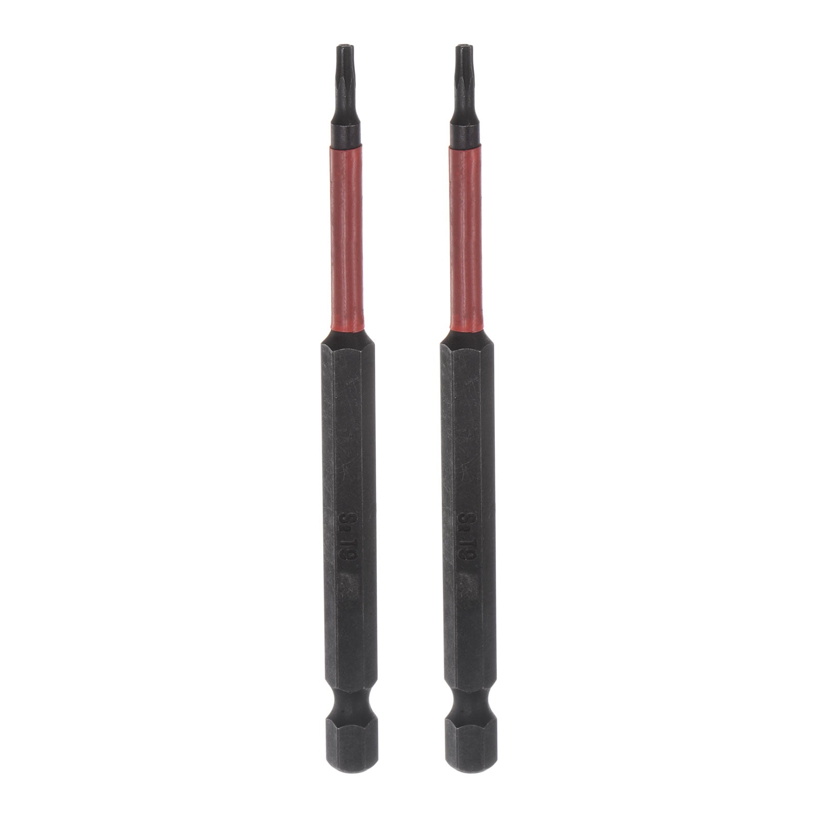 Uxcell T9 Magnetic Security Impact Torx Screwdriver Bit 1/4" Hex Shank ...