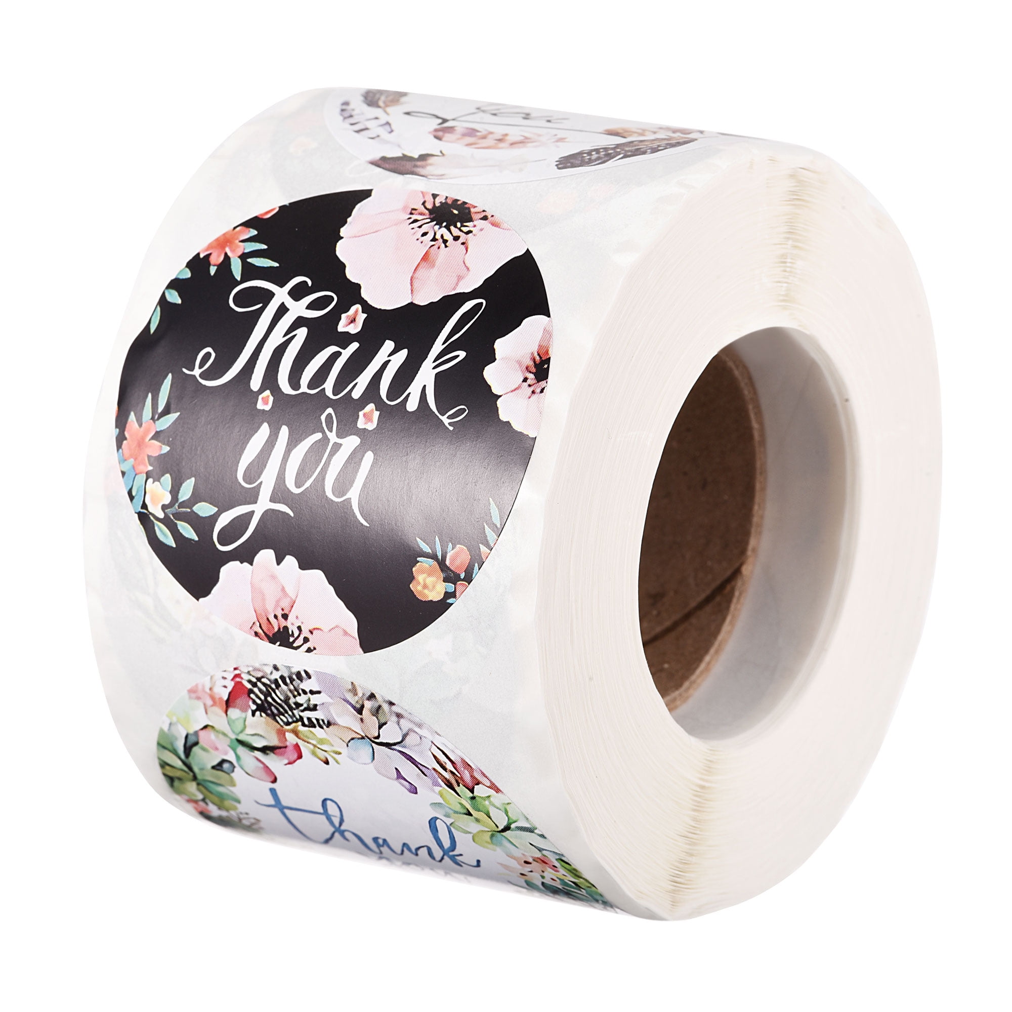 Uxcell THANK YOU Stickers Roll Labels 4 Different Designs 2'' 1 Roll ...