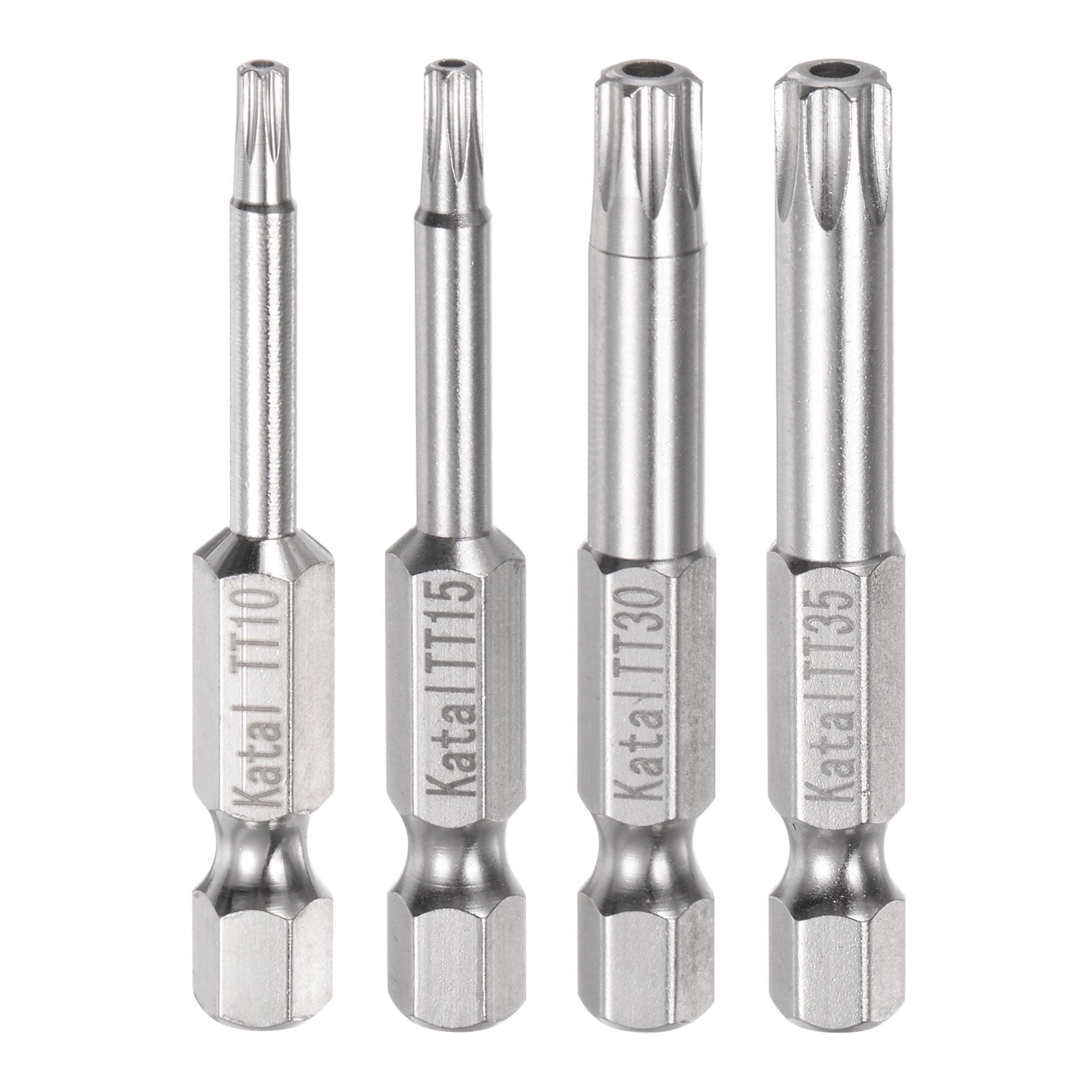 Uxcell TT10-TT35 Magnetic Security Star 7 Point Torx Screwdriver Bit 1/4" Hex Shank 2" Length ...