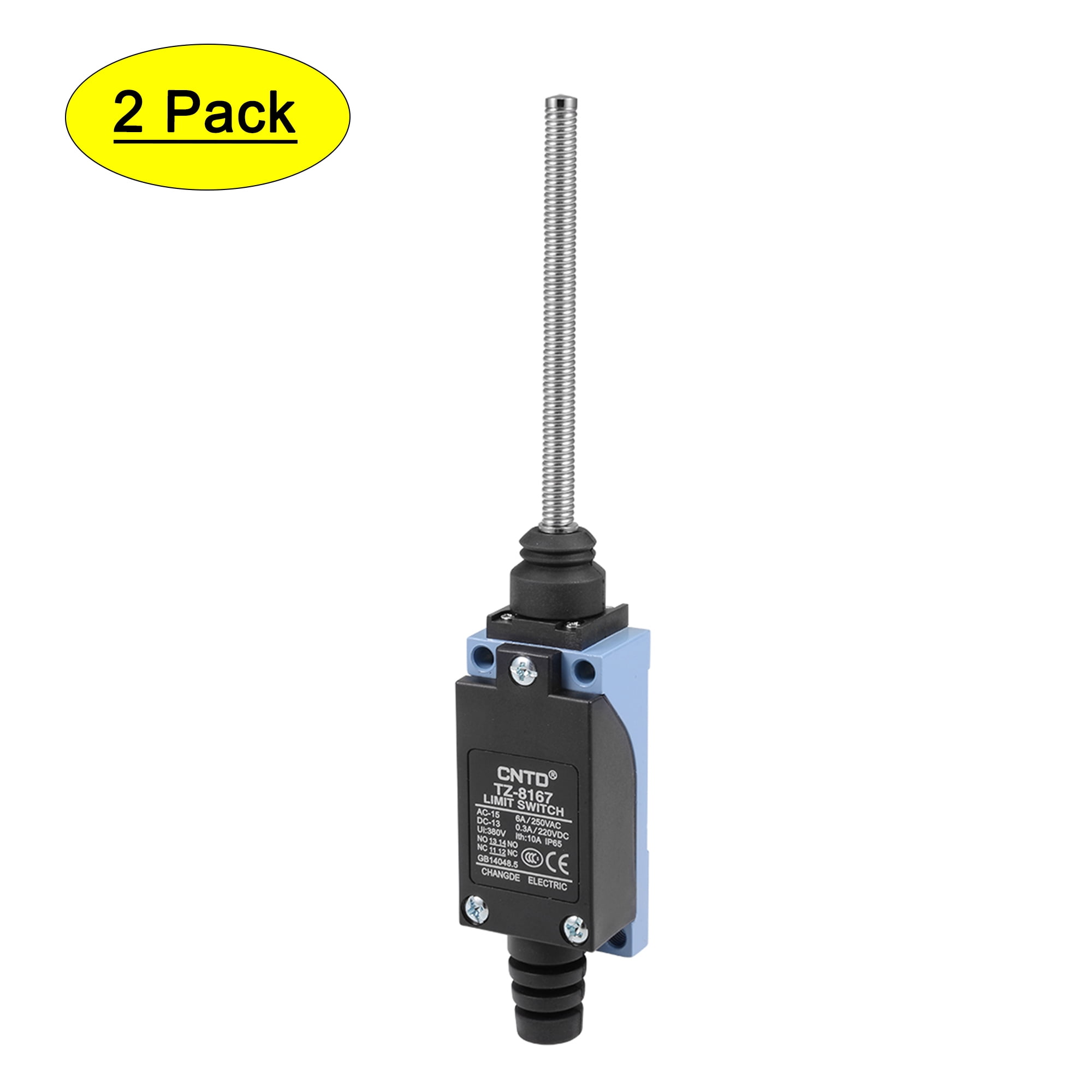 Uxcell TZ-8167 1NC+1NO Limit Switch Flexible Coil Spring Rod 2 Pack ...