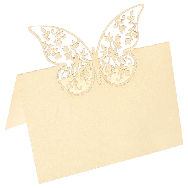 Uxcell Table Name Place Cards,25Pcs Hollow Butterfly Cut Design Blank ...