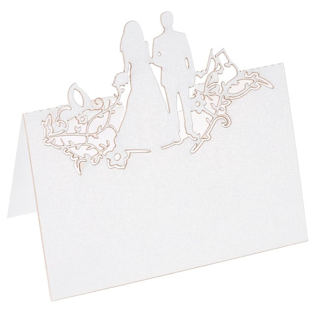 Uxcell Table Name Place Cards,50Pcs Hollow People Cut Design Blank Card ...