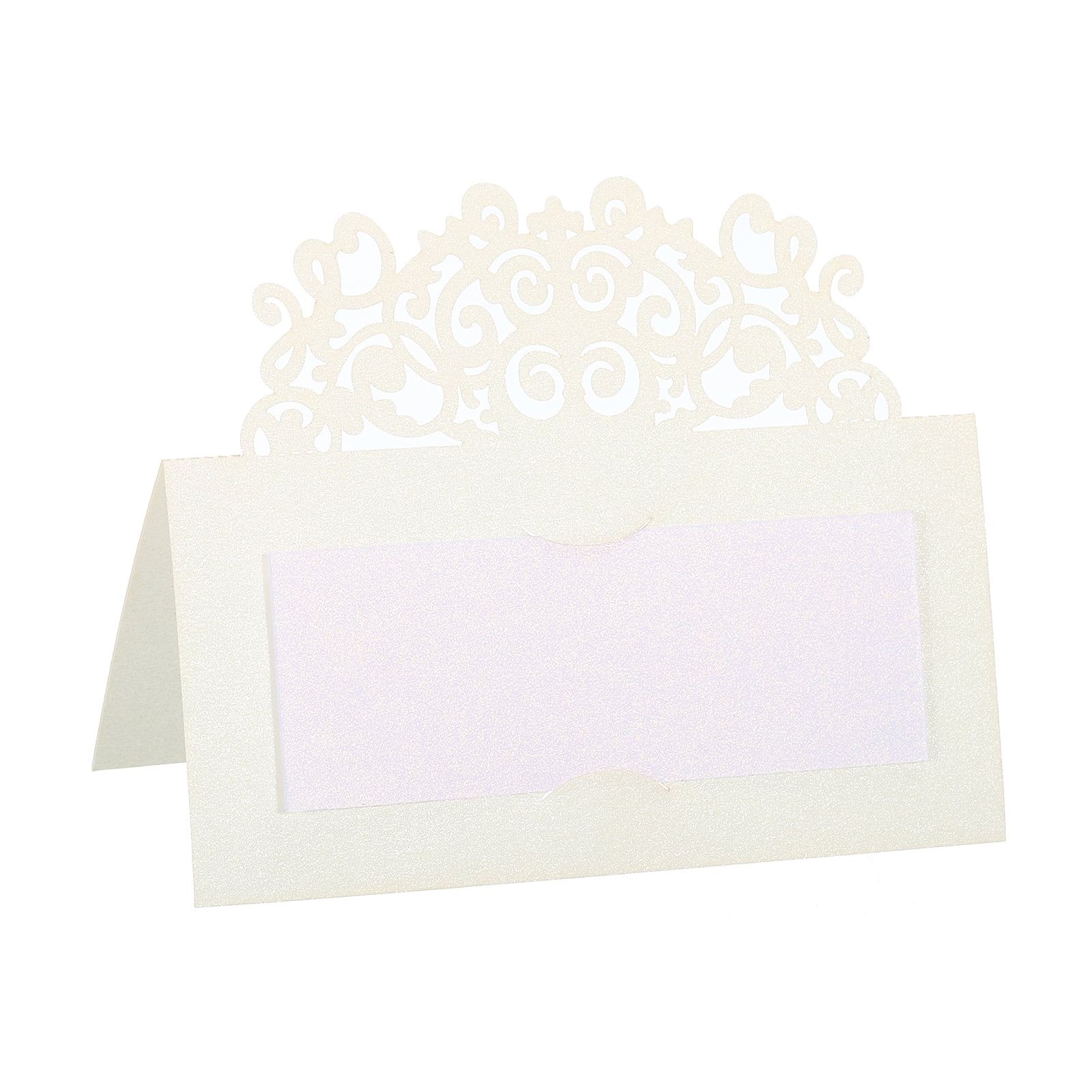 Uxcell Table Name Place Cards,50pack Favor Decor Hollow Lace Cut Design ...