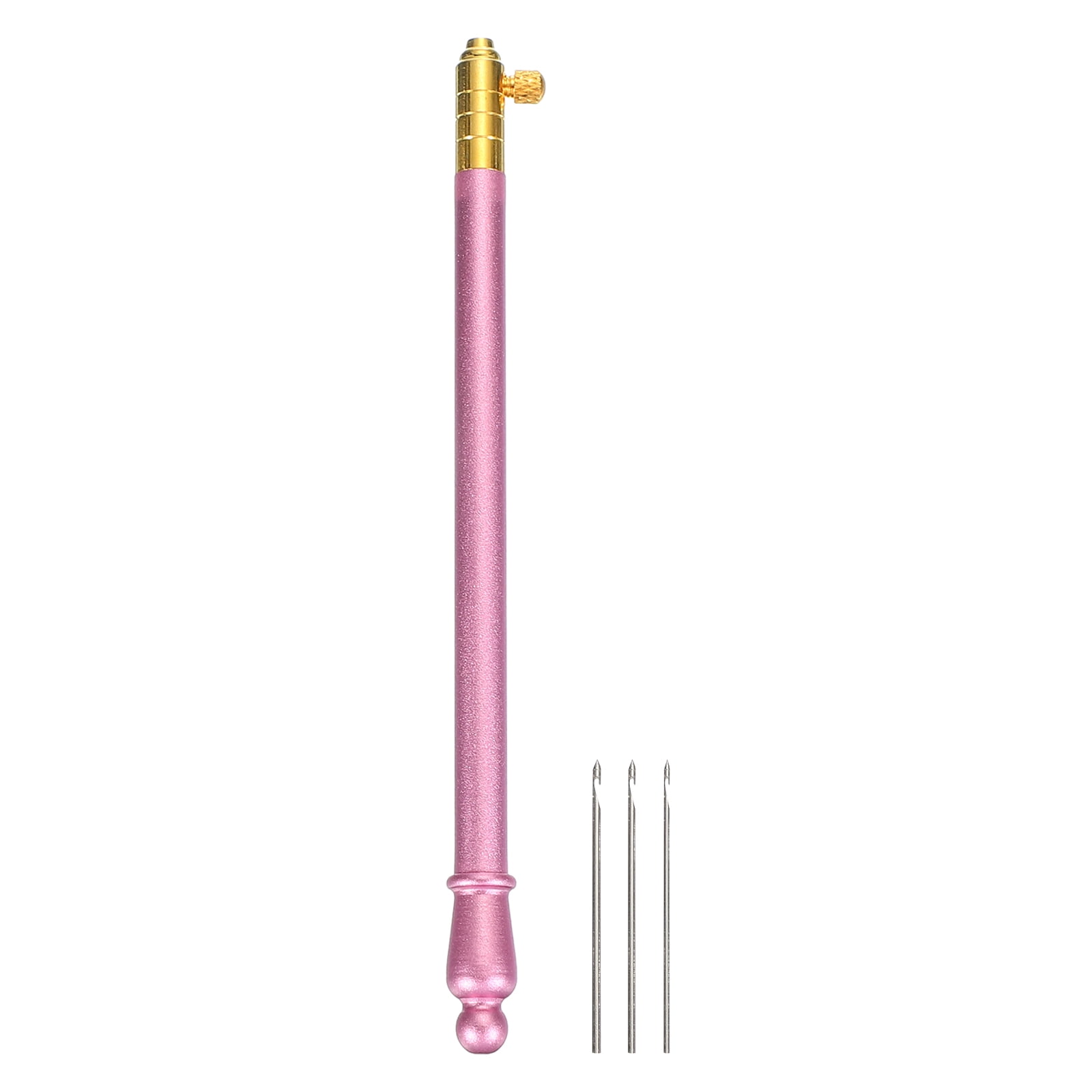 Uxcell Tambour Hook Tambour Embroidery with 3 Needles for Knitter, Pink ...