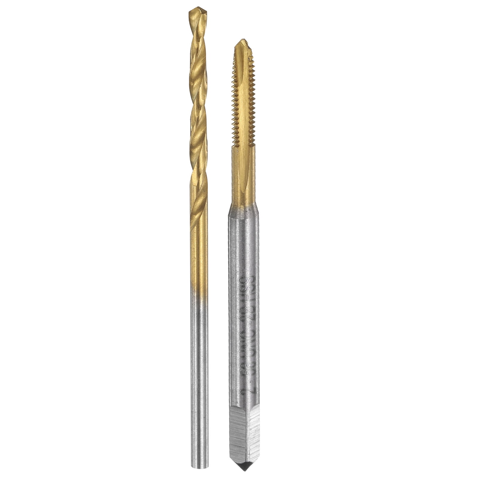 Uxcell Tap and Drill Bit Set, 1pcs 2-56 UNC Spiral Point Thread Screw ...