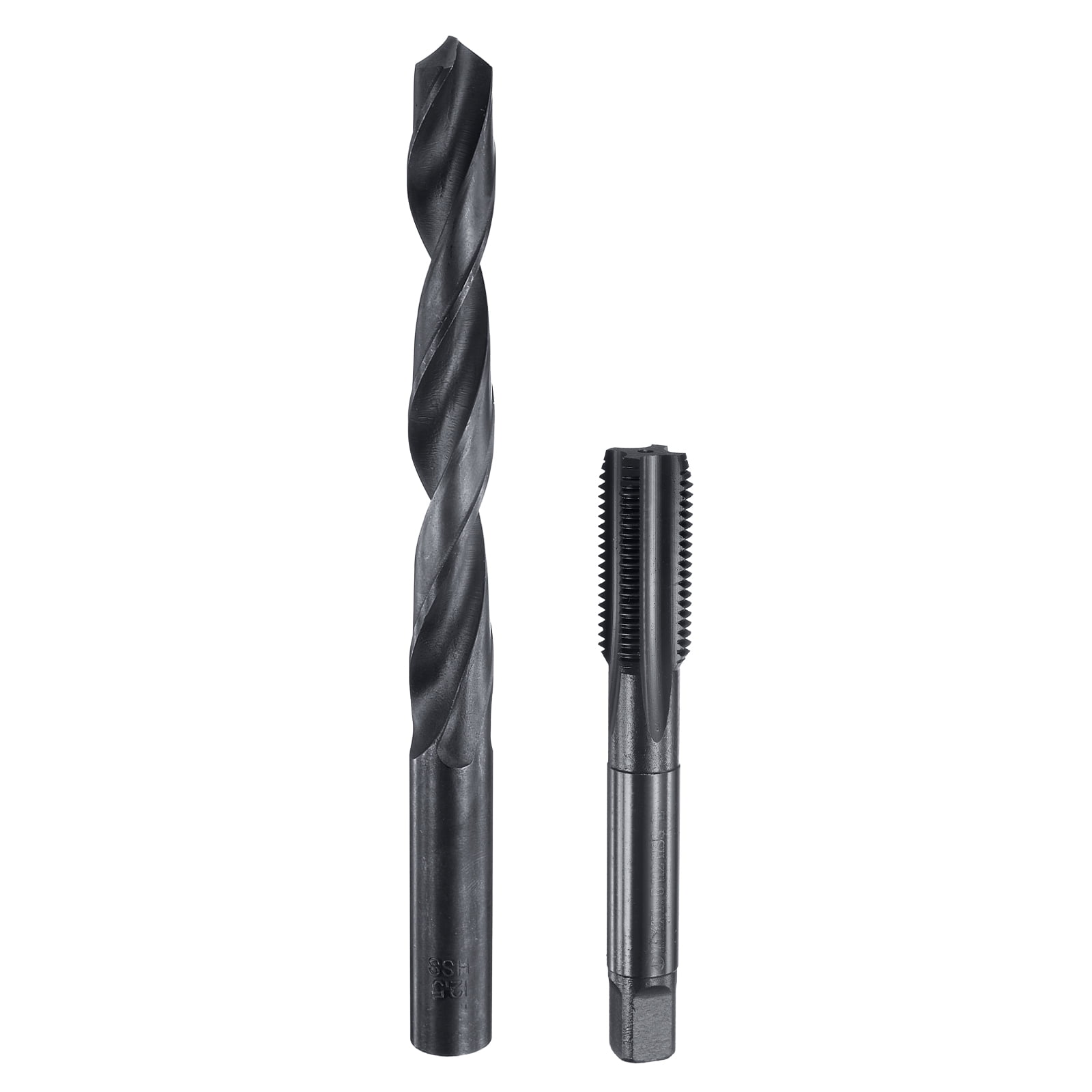 Uxcell Tap and Drill Bit Set, 1pcs M14 x 1.5 Straight Flute Thread Screw Taps & 1pcs 12.5mm ...