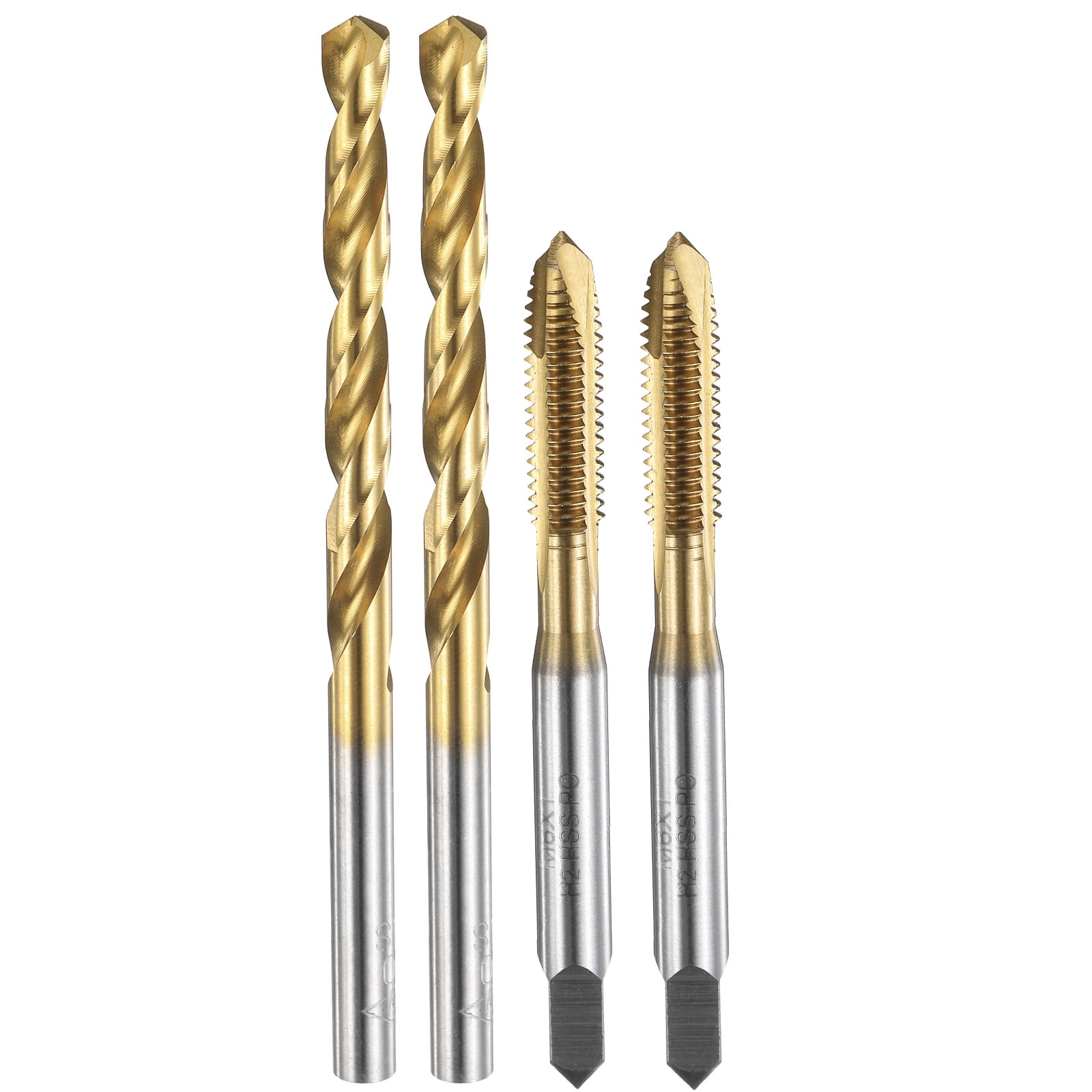 Uxcell Tap and Drill Bit Set, 2pcs M6 x 1 Metric Spiral Point Thread ...