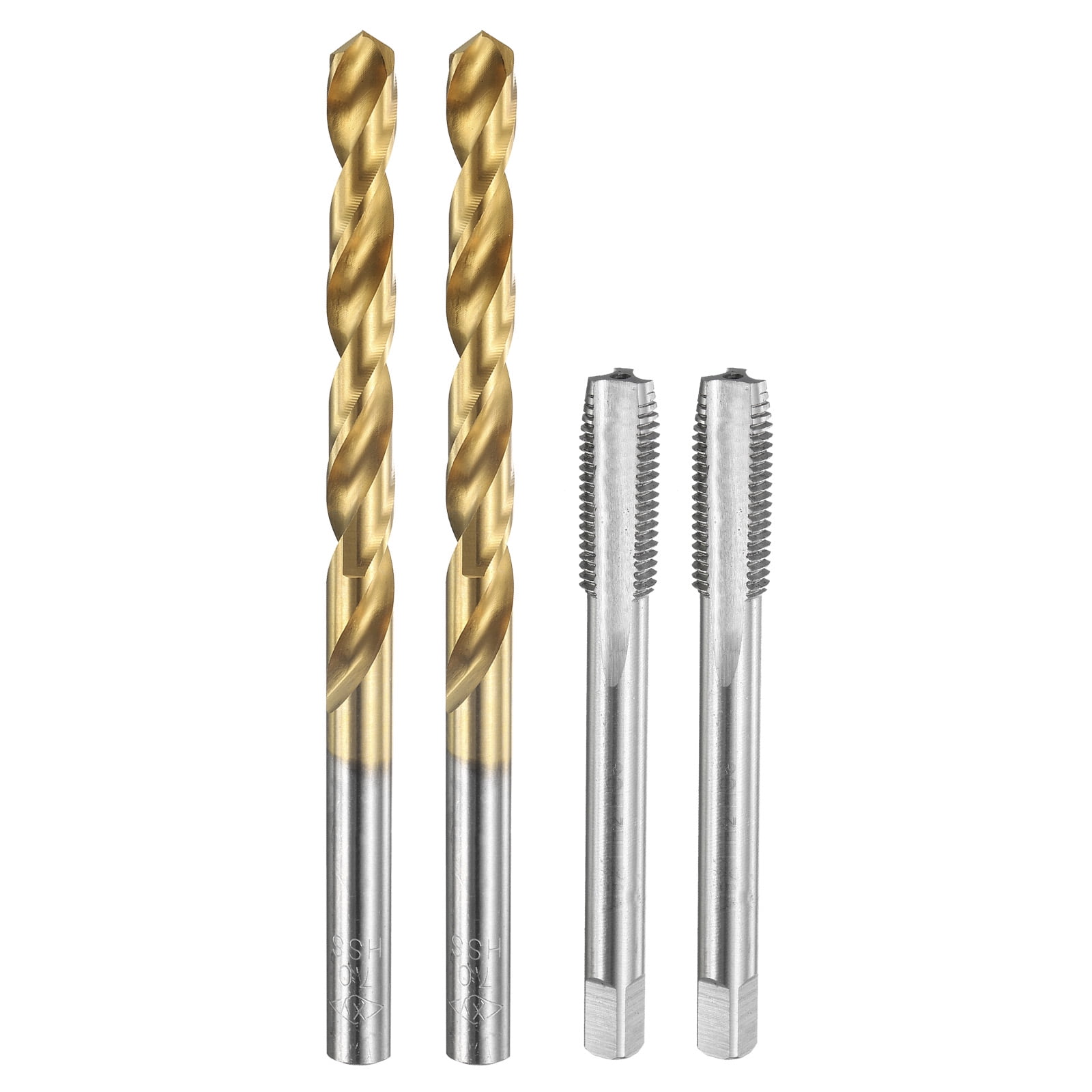 Uxcell Tap and Drill Bit Set, 2pcs M8 x 1 Straight Flute Thread Screw ...