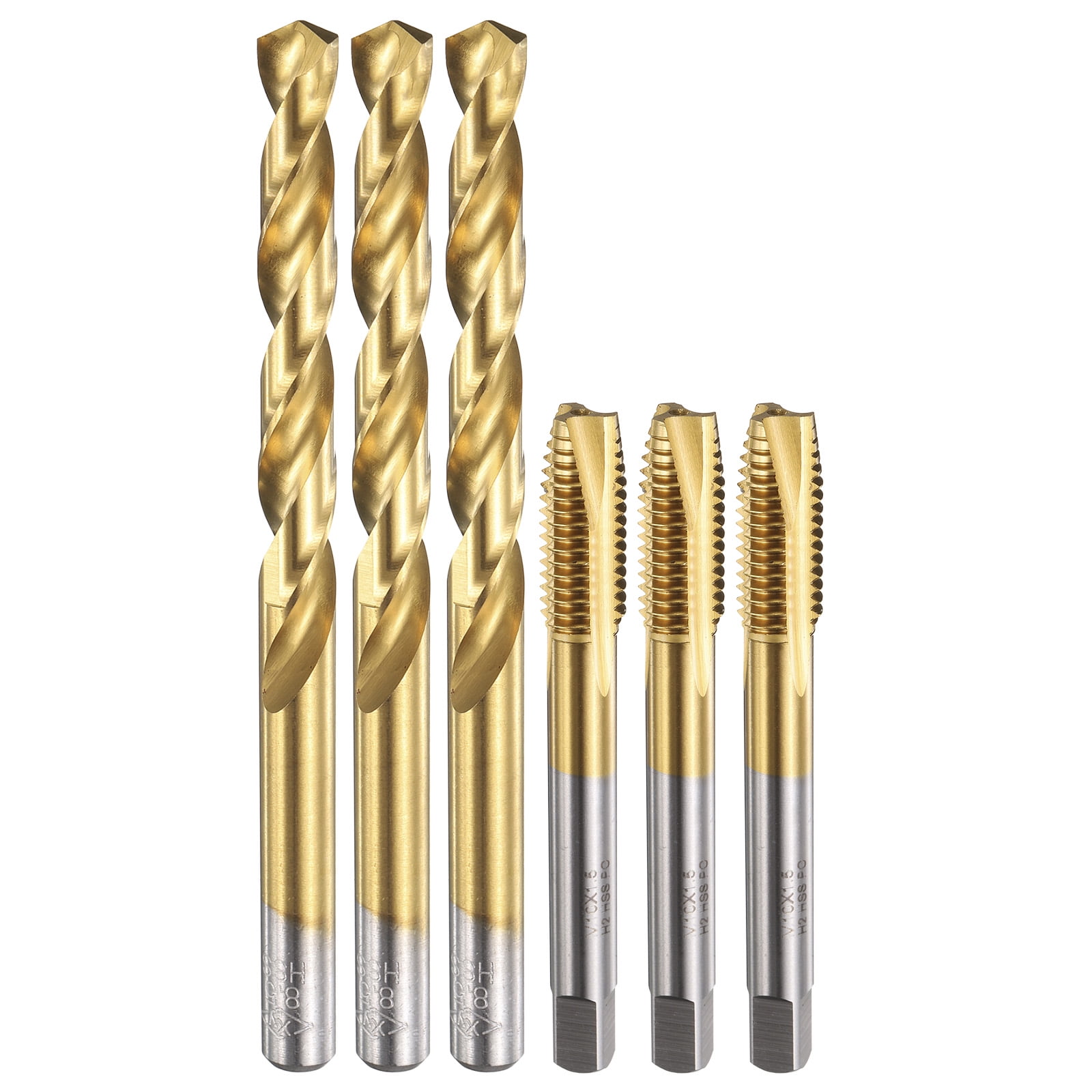 Uxcell Tap and Drill Bit Set, 3pcs M10 x 1.5 Metric Spiral Point Thread ...